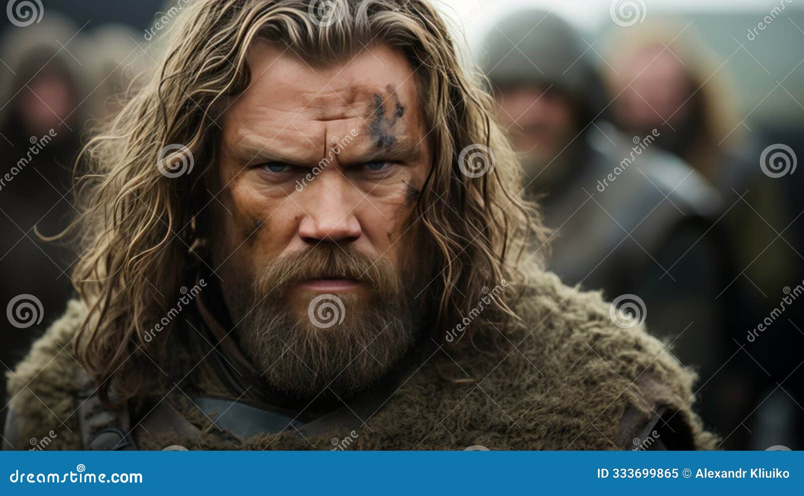 Fierce Warrior Leads a Formidable Shield Wall of Vikings in an Epic ...