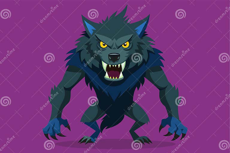 A Fierce Werewolf Illustration Featuring Sharp Claws, Intense Eyes, and ...