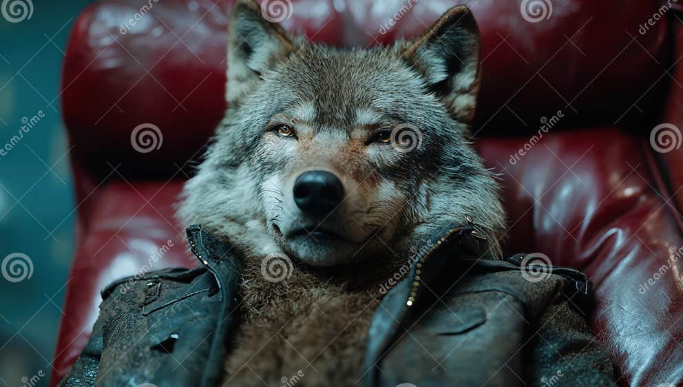 Fierce Wolf with Intense Eyes Stock Illustration - Illustration of ...