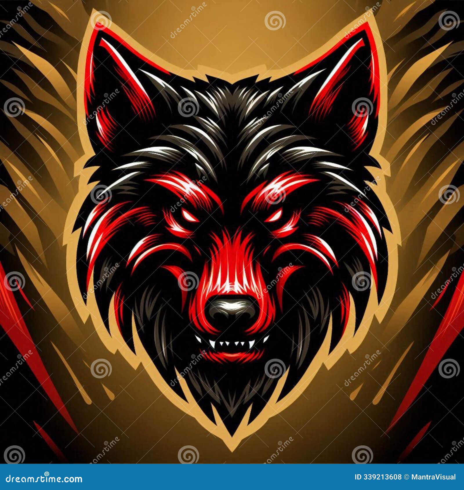 Fierce Wolf Logo, Power and Intensity Unleashed Stock Illustration ...