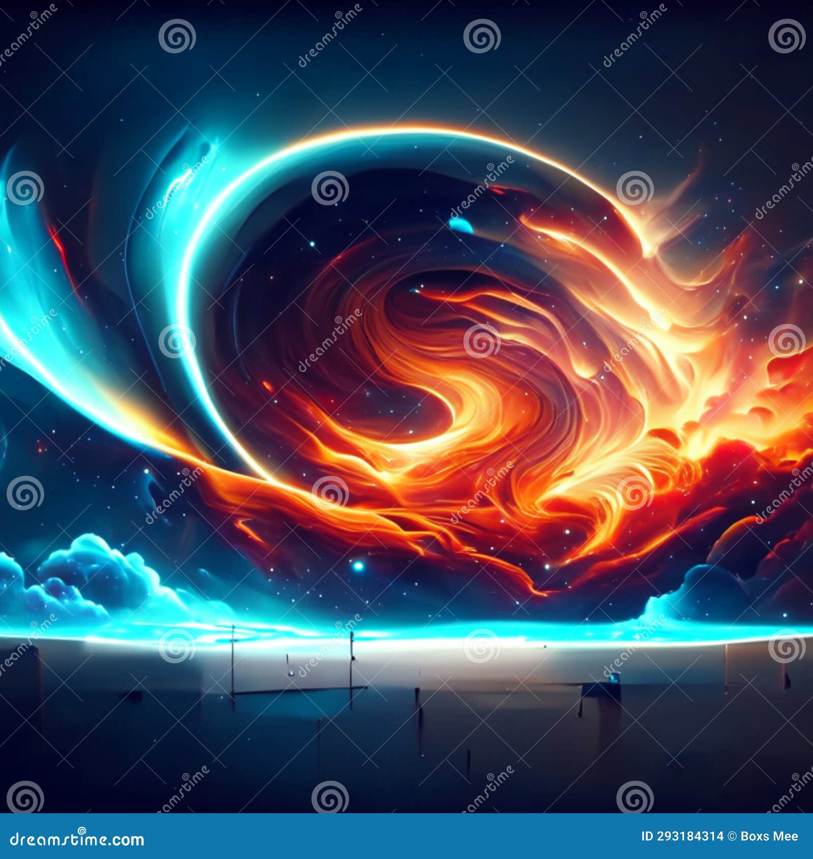 Fiery Abstract Background. 3d Rendering, 3d Illustration Stock ...