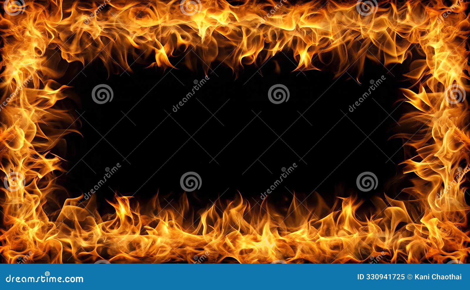 Fiery Abstract Flame Border with a Transparent Background Generative AI ...