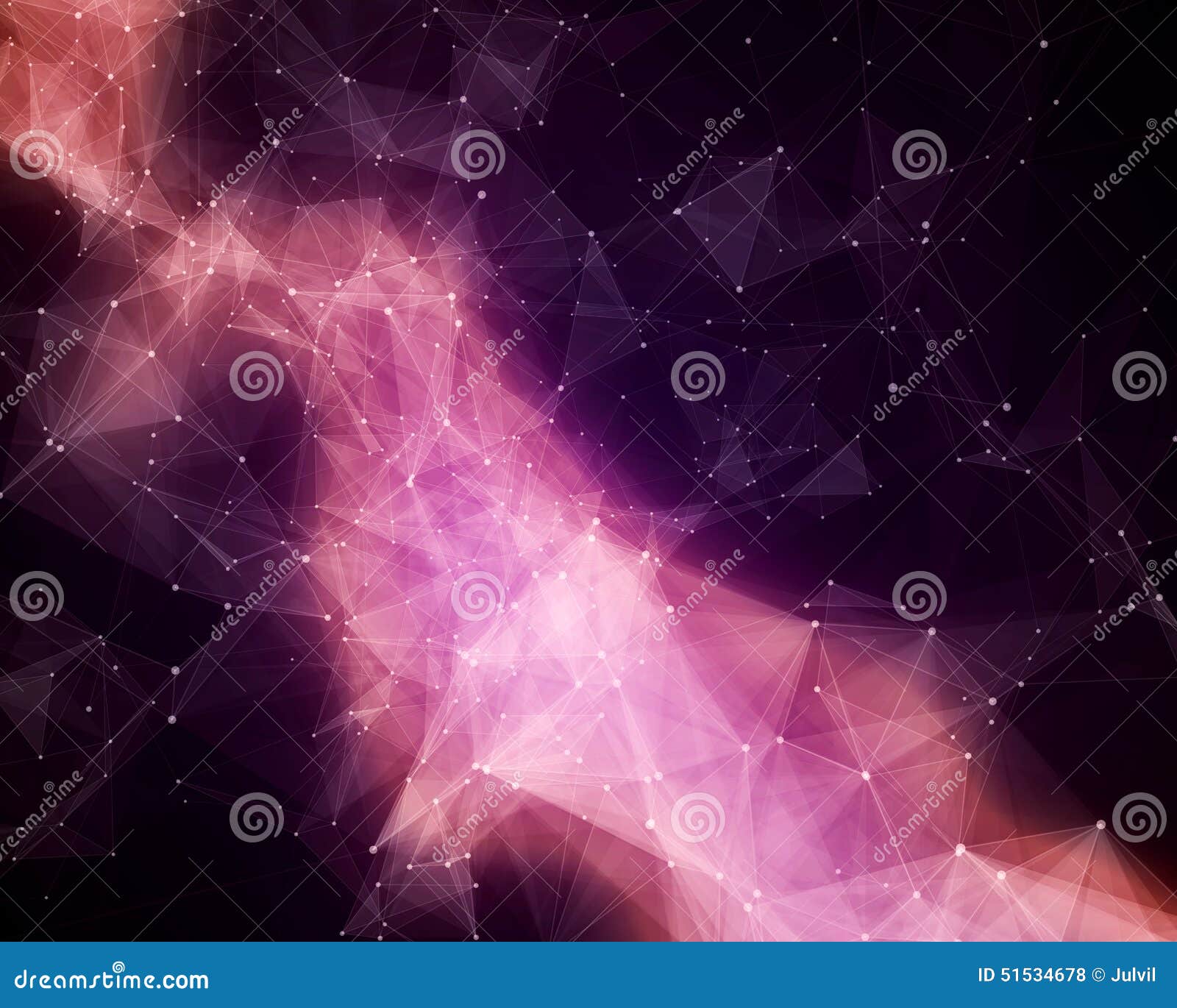 Abstract Nebula Style Background Image With A Delicate Hexagonal Grid ...