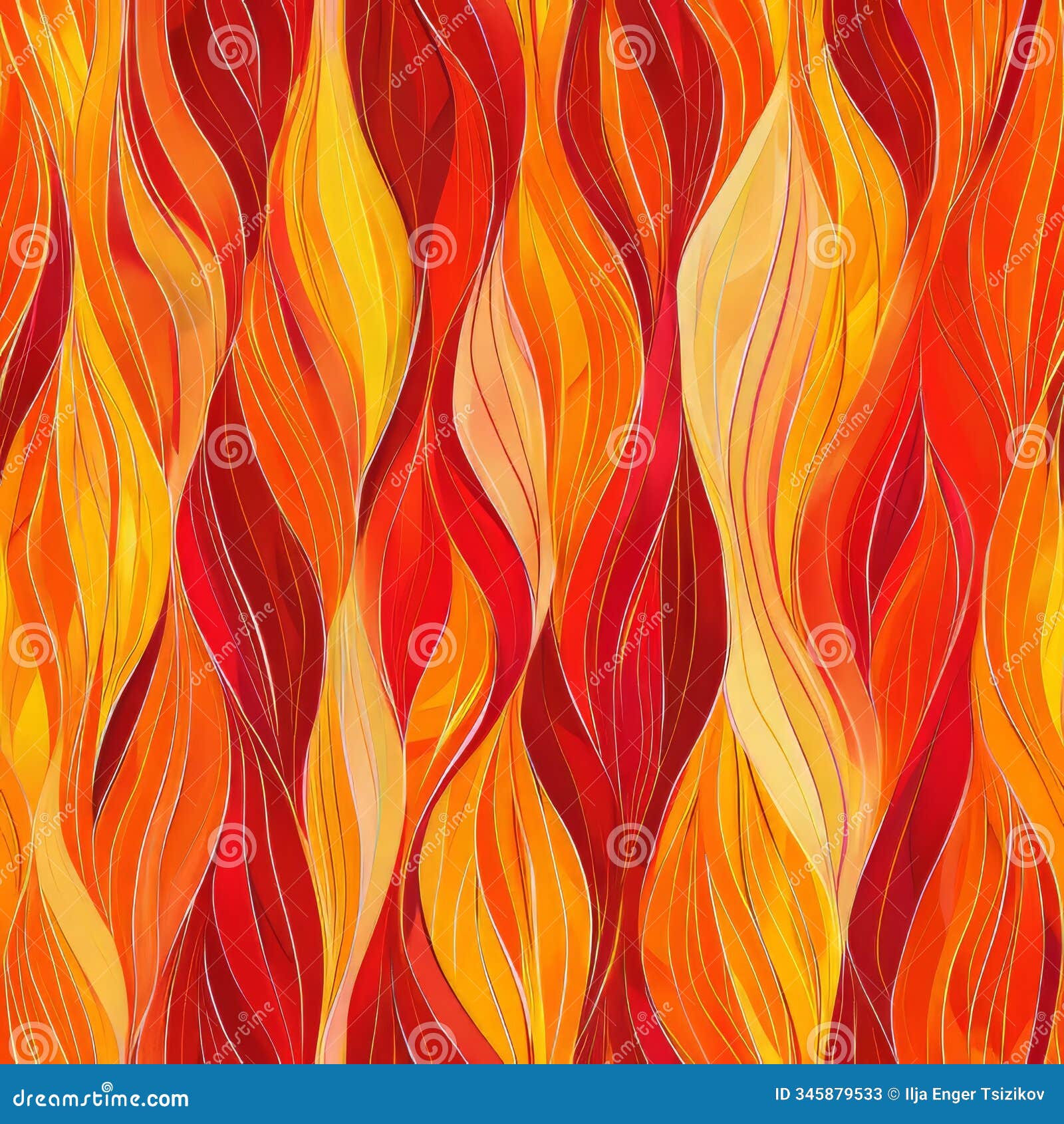 Fiery Abstract Pattern of Flowing Red, Orange, and Yellow Flames ...