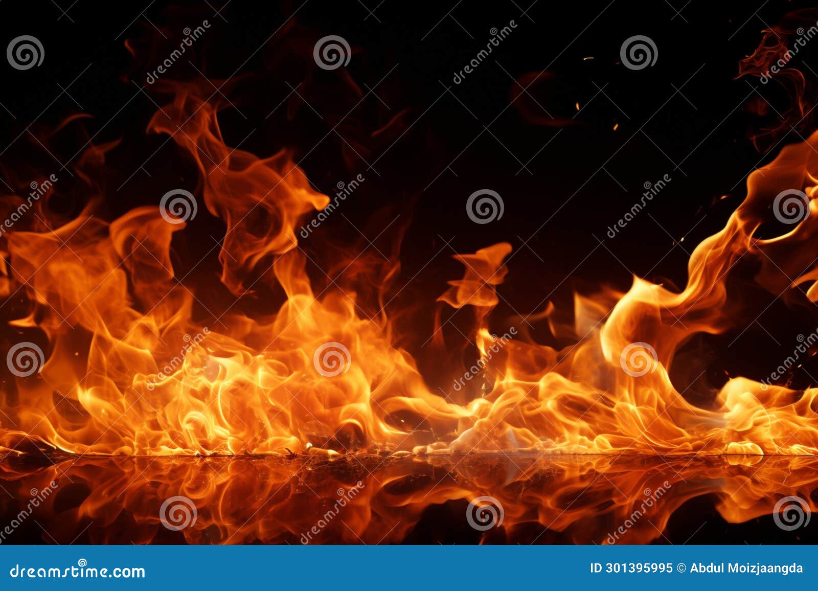 Fiery Abstraction Dynamic Flames Create an Intense Atmosphere on Black ...