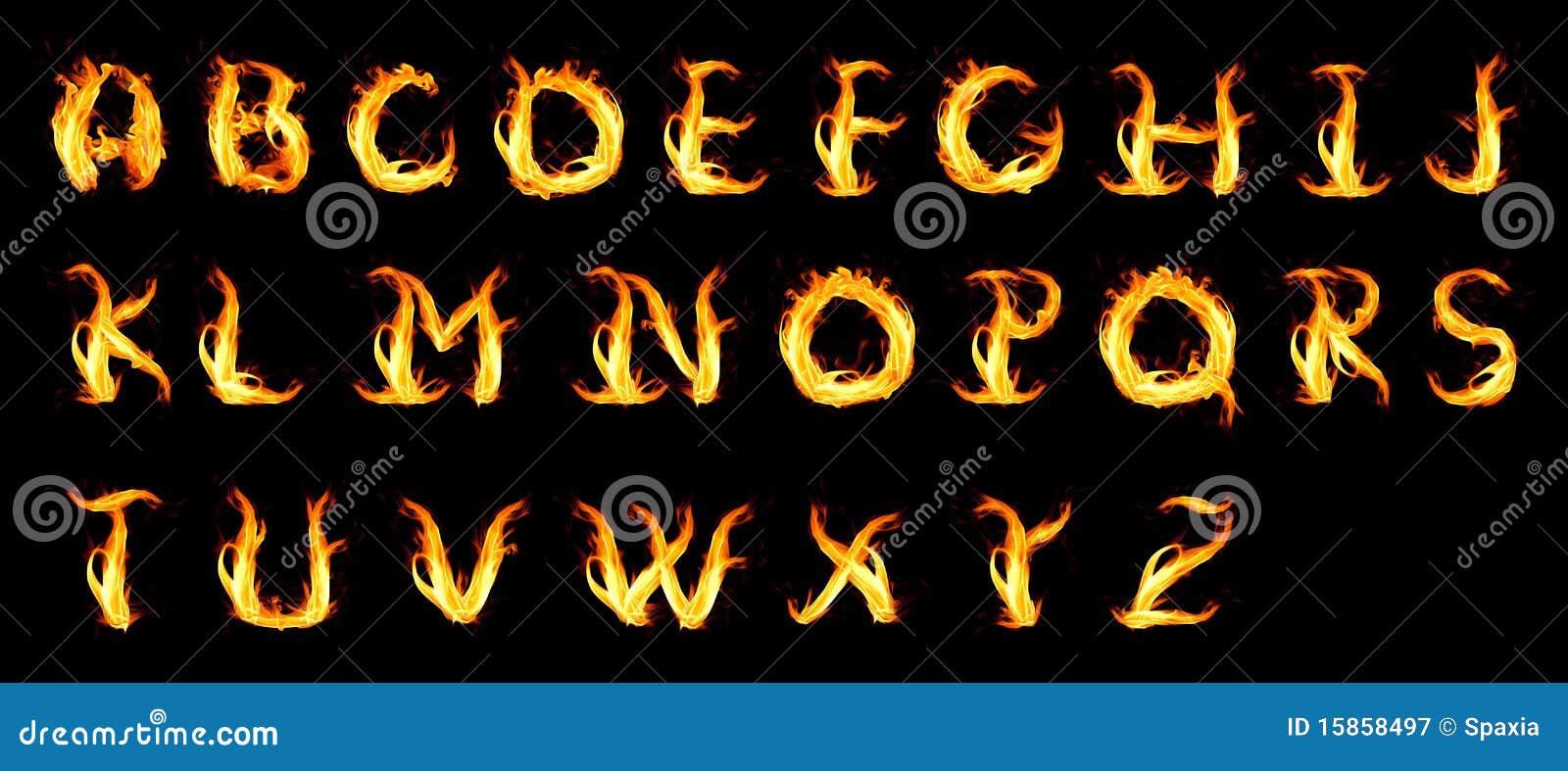 Fiery alphabet stock illustration. Illustration of magic - 15858497
