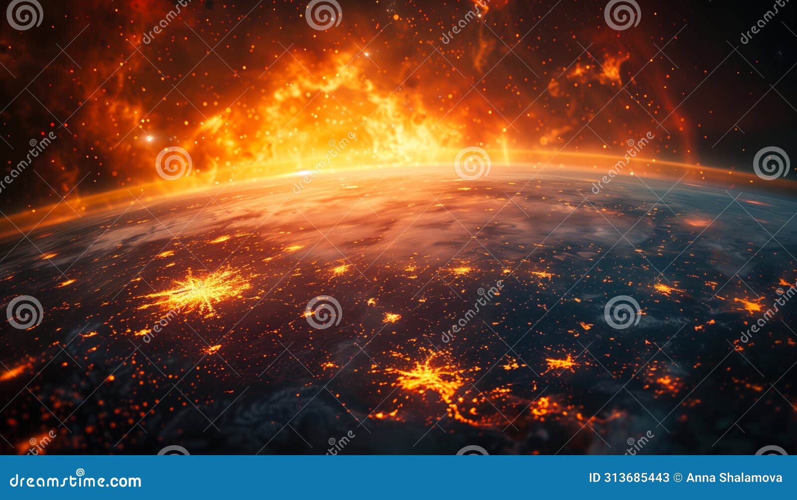 Fiery Apocalypse Unfolds on a Planet S Surface with Molten Lava and ...