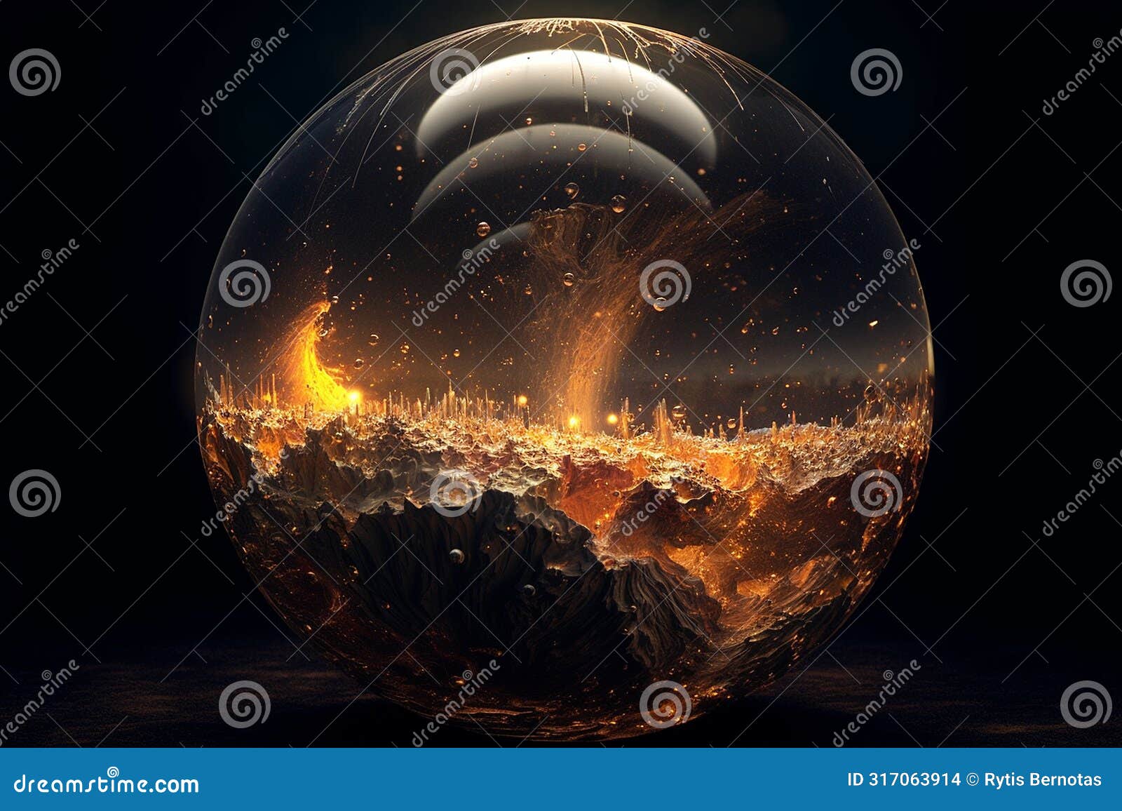 Fiery Apocalyptic Pyramid Royalty-Free Stock Photo | CartoonDealer.com ...
