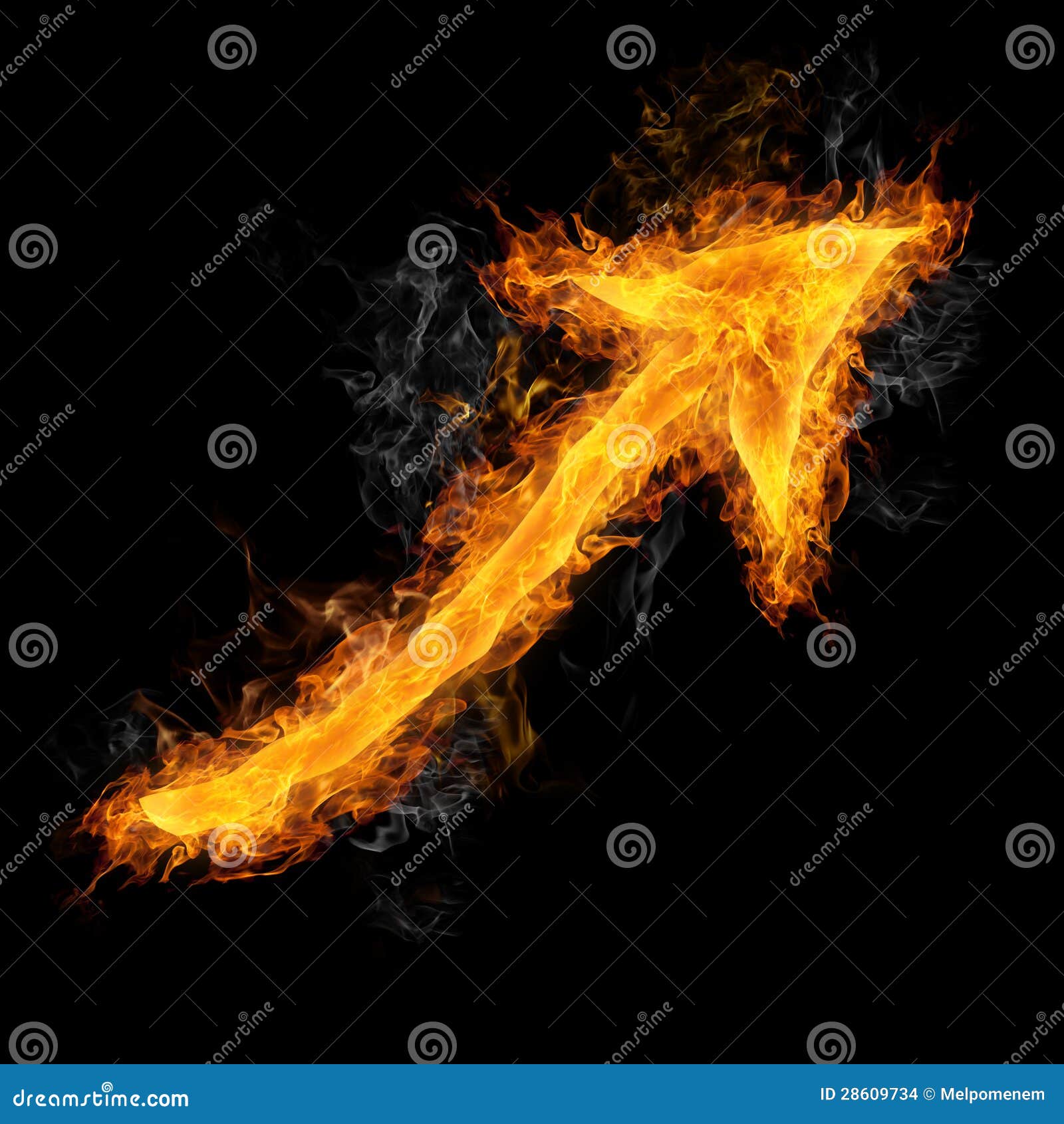 Fiery Arrow Stock Images - Image: 28609734