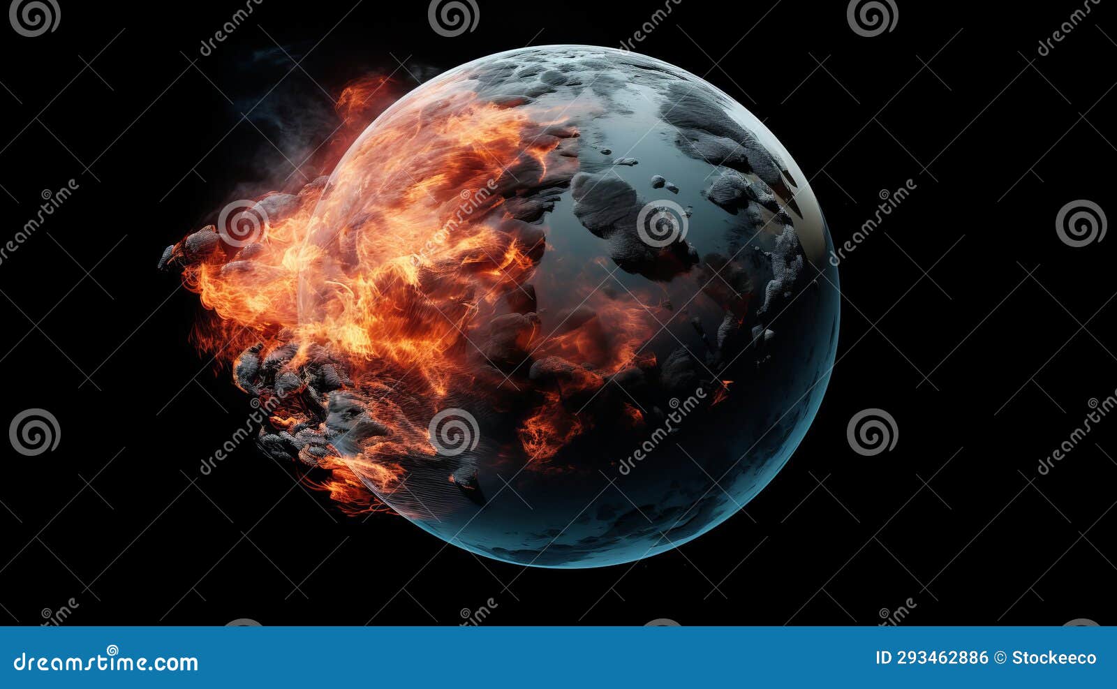 Fiery Atmosphere: a Dark and Intense Journey on a Hot Planet Stock ...