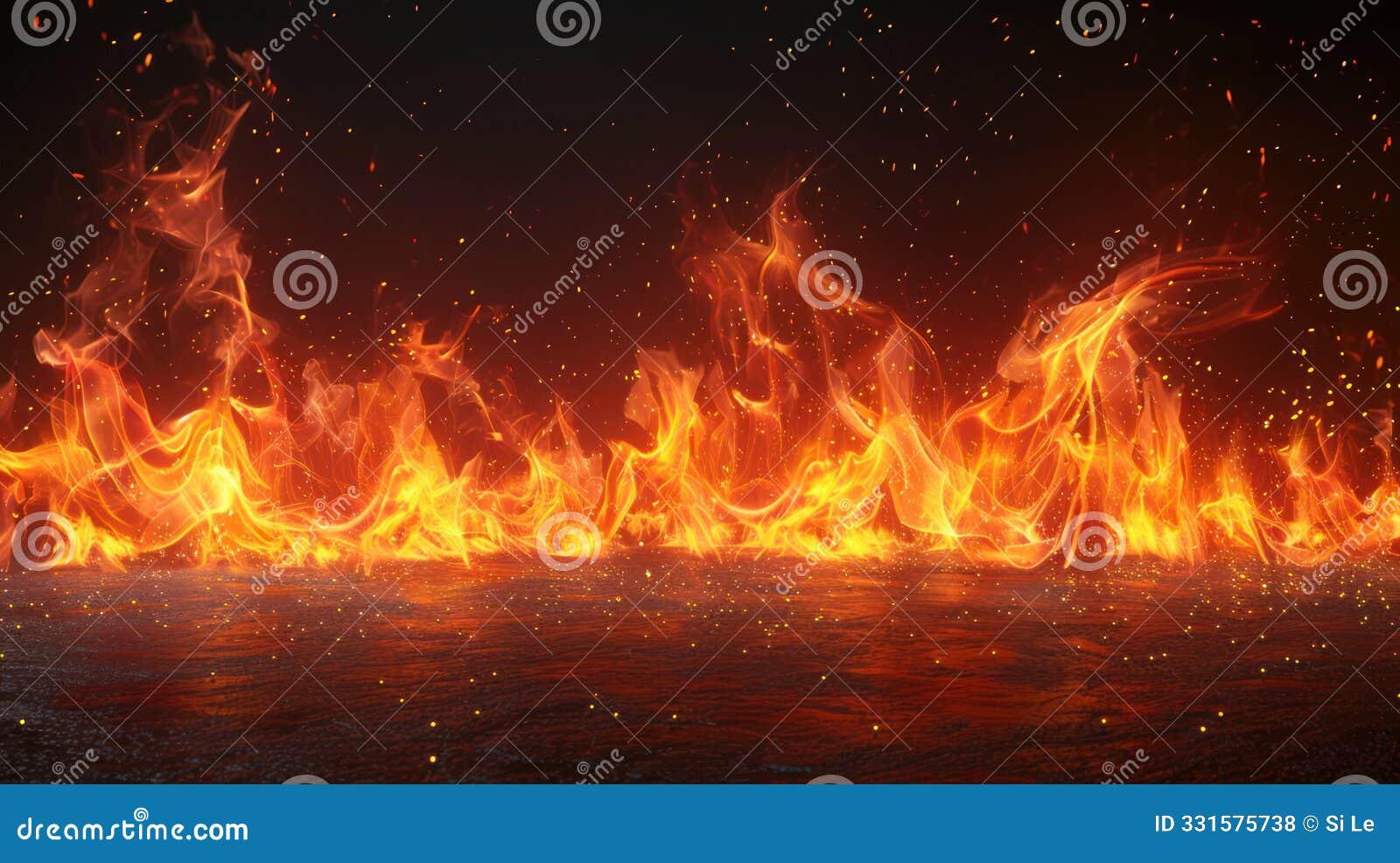 Blazing Realistic Fire Flame Background for Intense Visuals Stock ...
