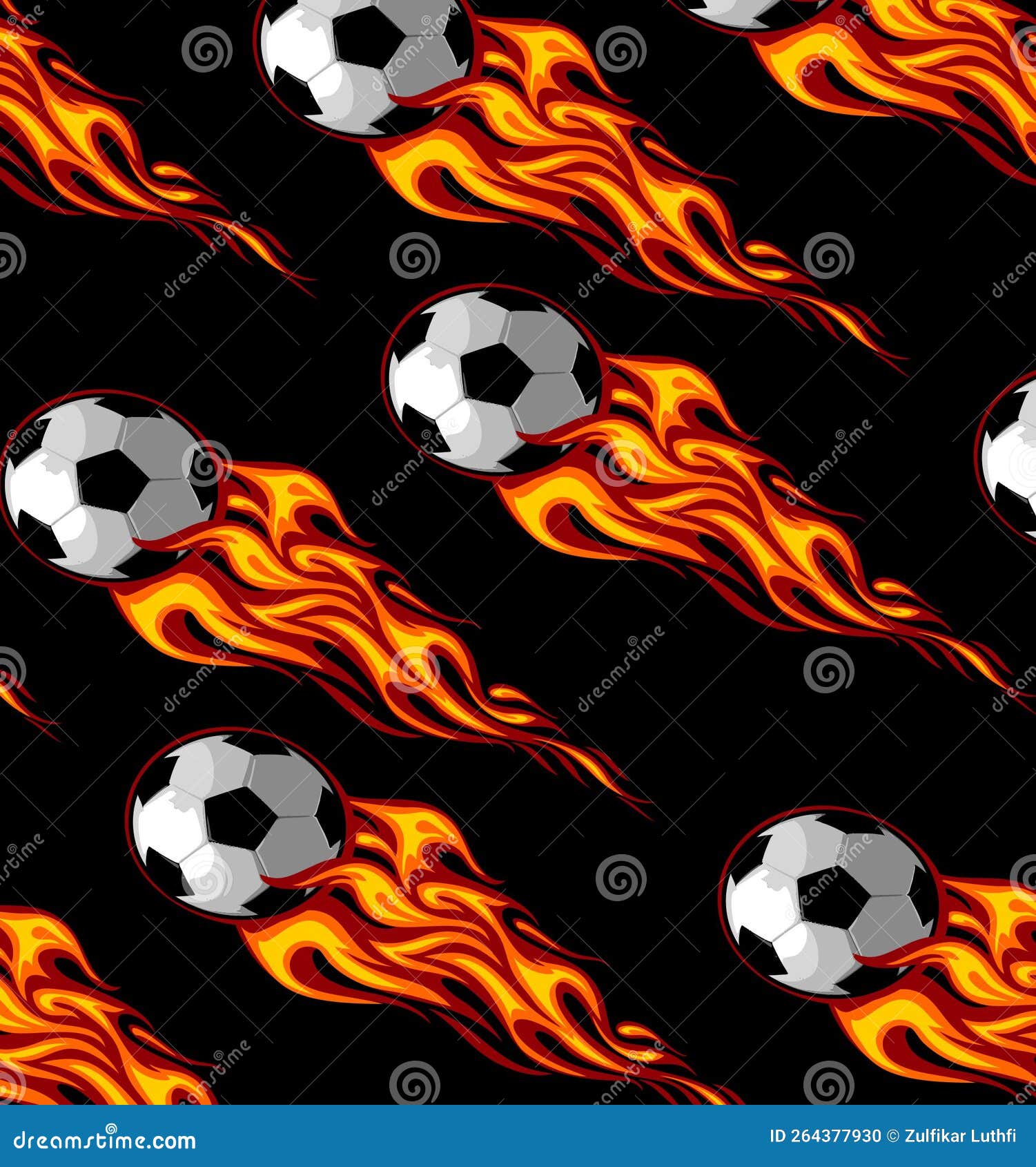 Fiery ball pattern stock vector. Illustration of face - 264377930