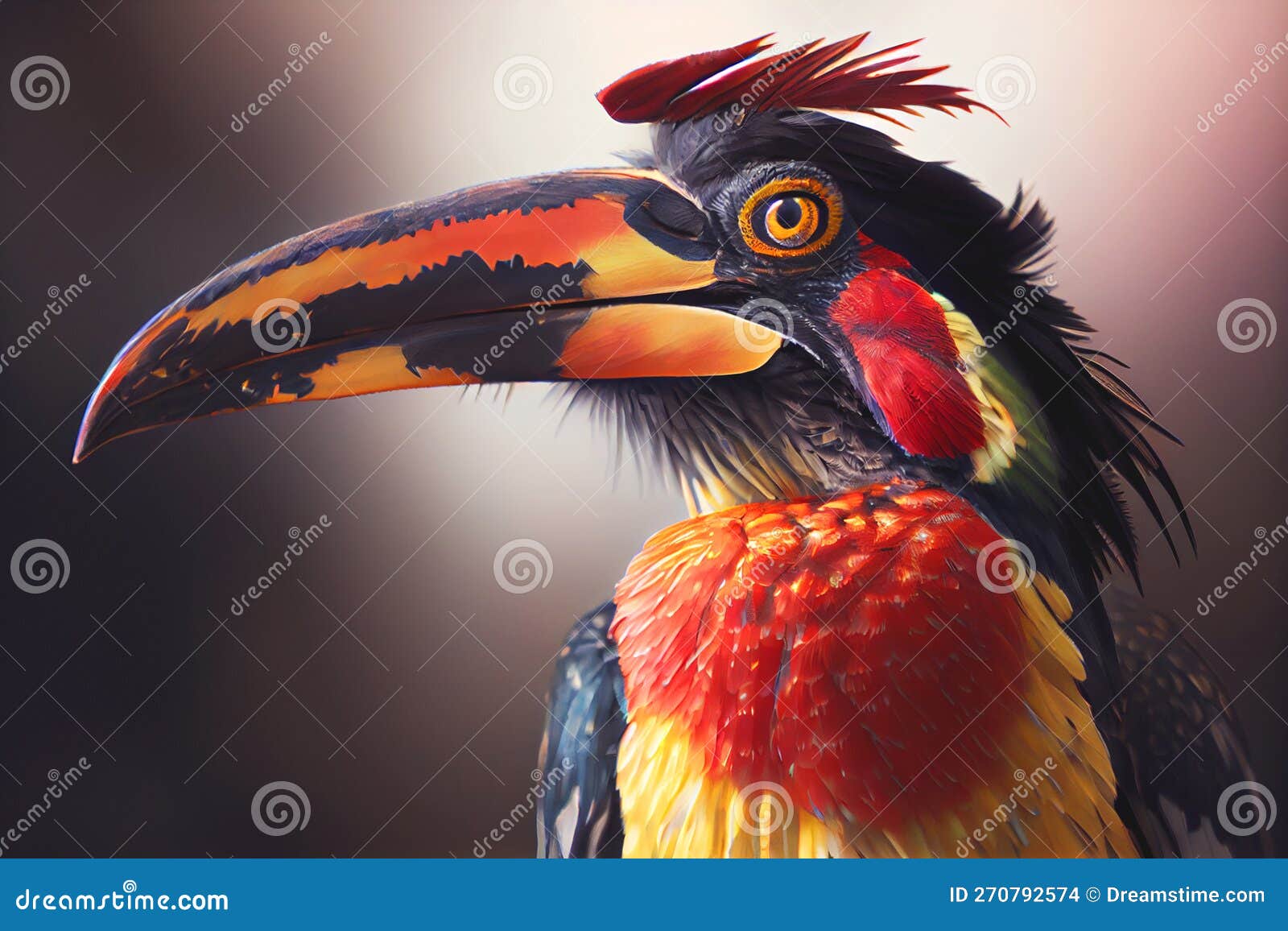 A Aracari Bird On A Persian Ironwood Tree Royalty-Free Stock Image ...