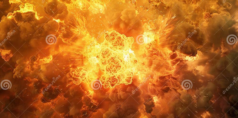 Fiery Blast. Explosive Energy Concept Stock Image - Image of flare ...