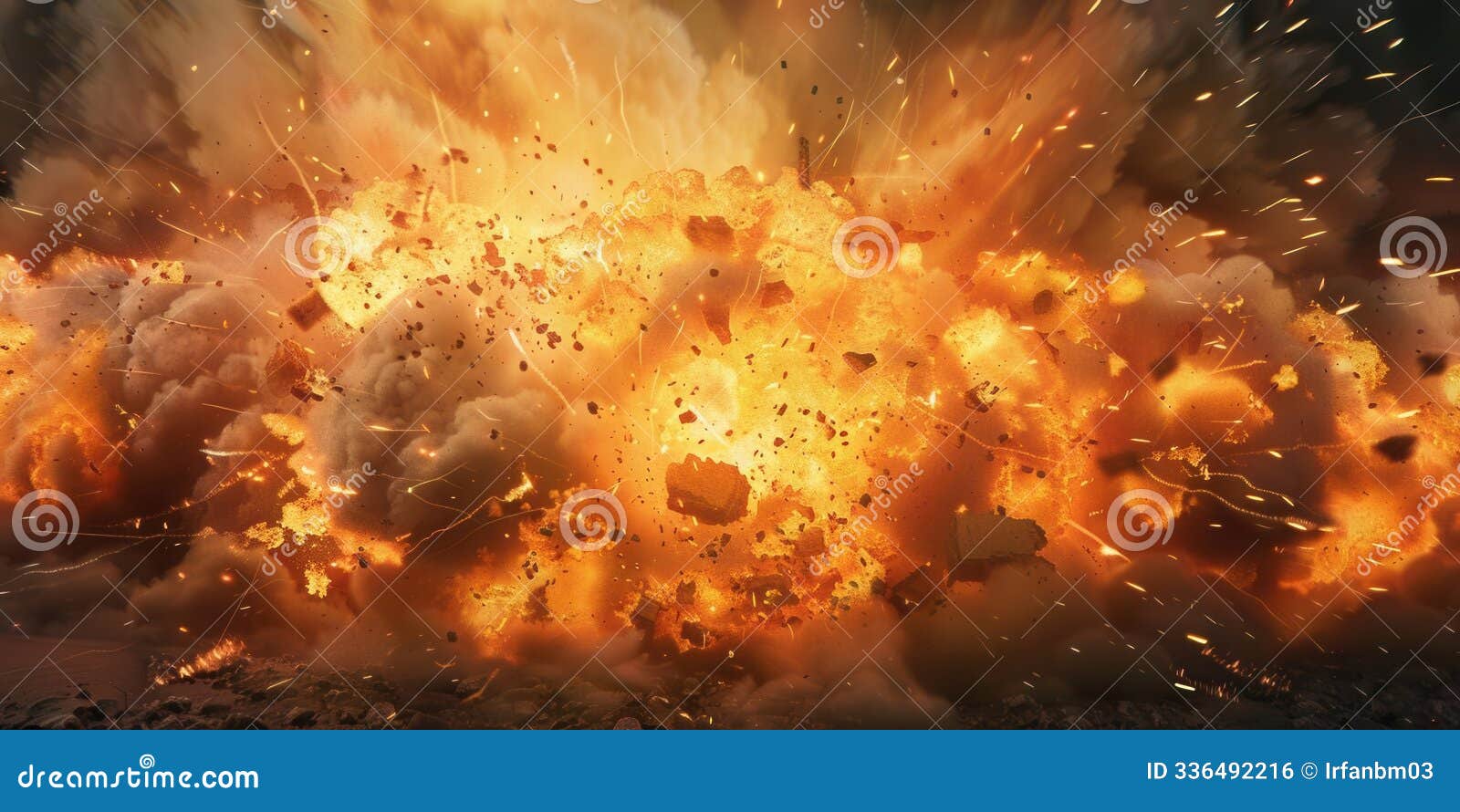 Fiery Blast. Explosive Energy Concept Stock Illustration - Illustration ...