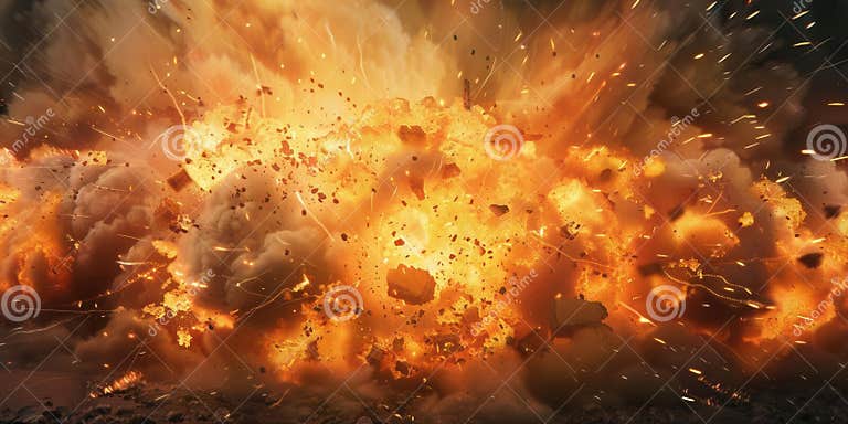 Fiery Blast. Explosive Energy Concept Stock Illustration - Illustration ...