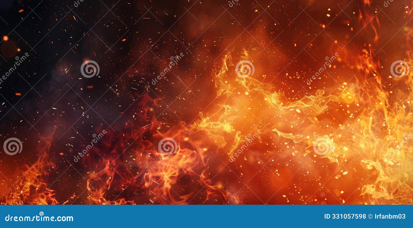 Fiery Blaze. Abstract Fire-themed Wallpaper with Plain Background Stock ...
