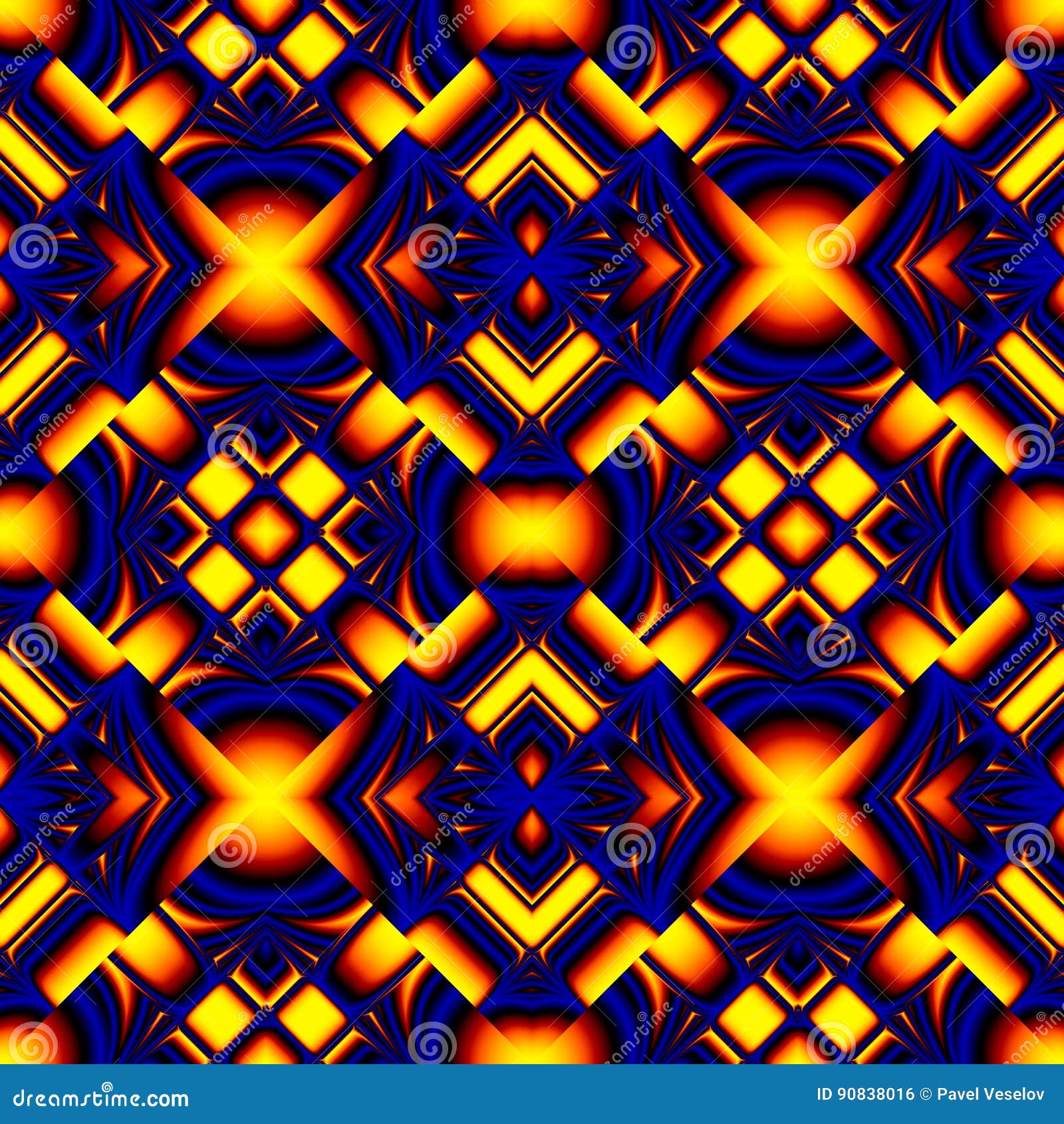 Fiery Blue Seamless Pattern Stock Vector - Illustration of glass, heat ...