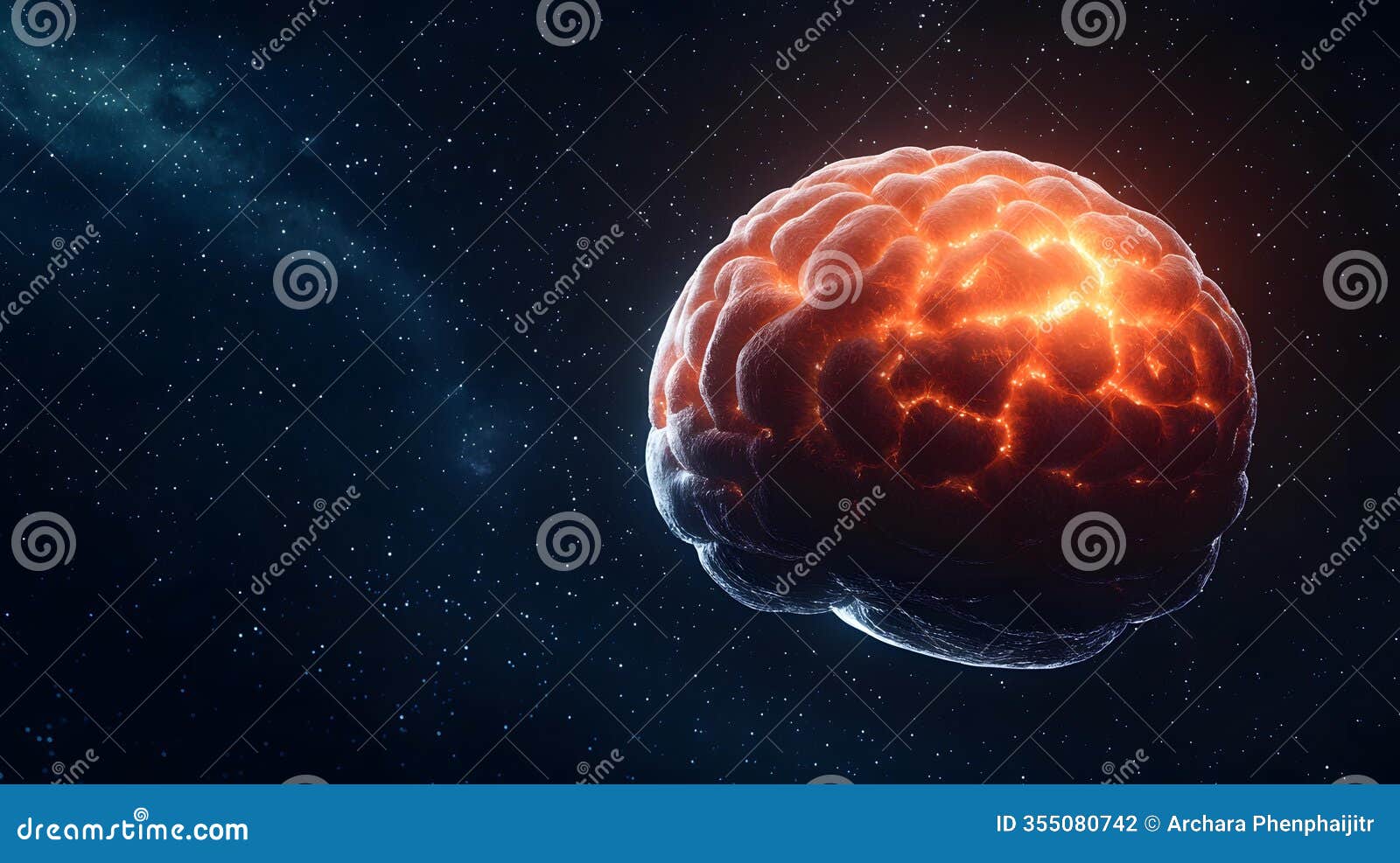 A Fiery, Brain-shaped Object Explodes in the Vast Expanse of Space, Its ...