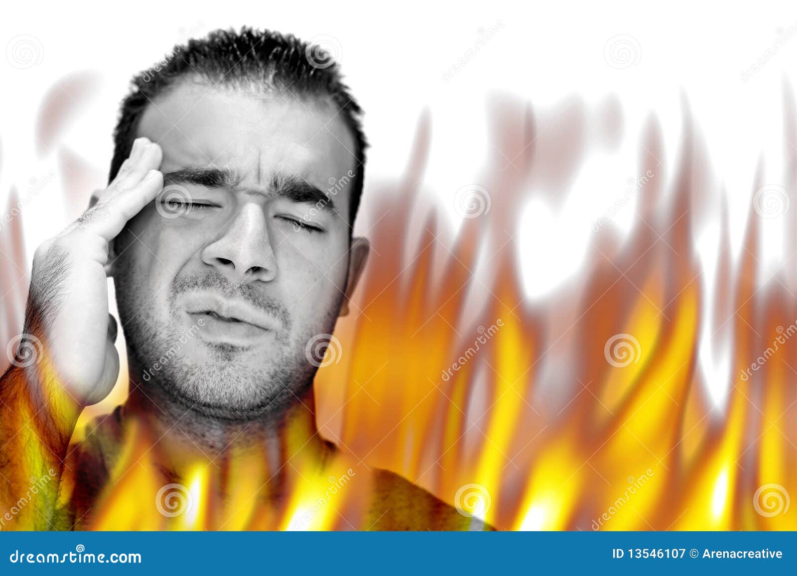 Fiery Burning Pain stock illustration. Illustration of afterlife - 13546107