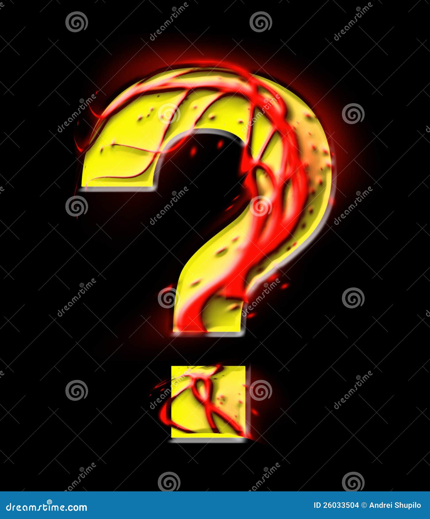 Burning Question Mark On Red Background Royalty-Free Stock Photo ...