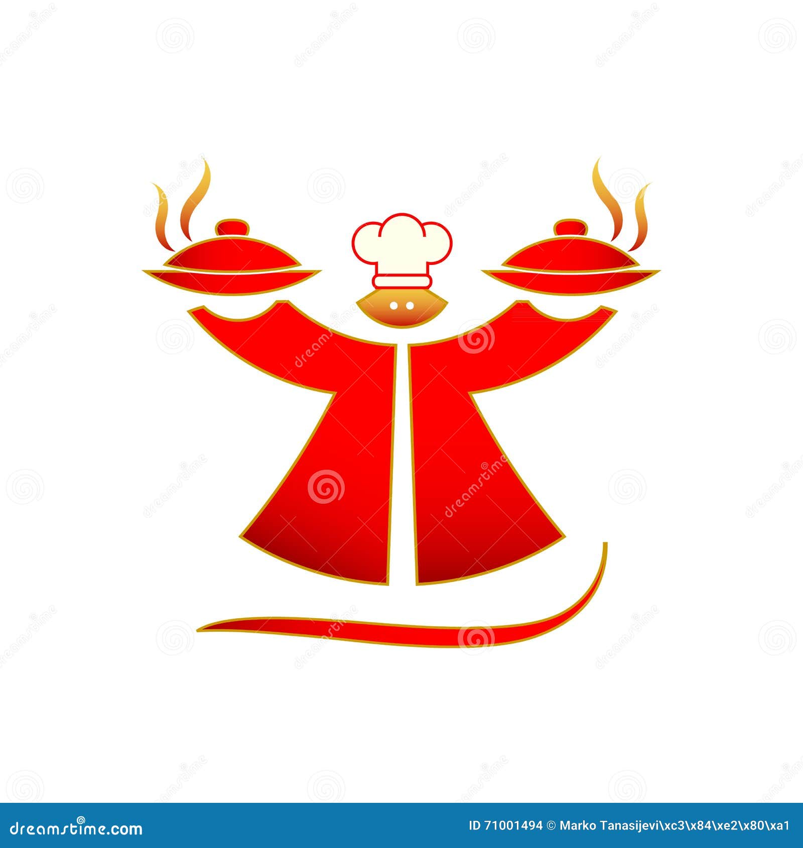 Fiery Chef stock vector. Illustration of closed, chef - 71001494