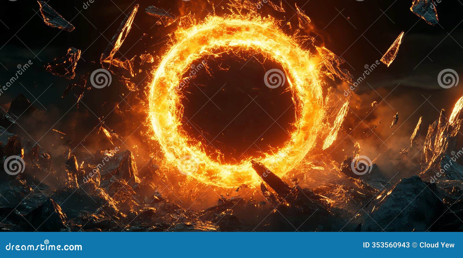 Fiery Circle Royalty-Free Illustration | CartoonDealer.com #82279857