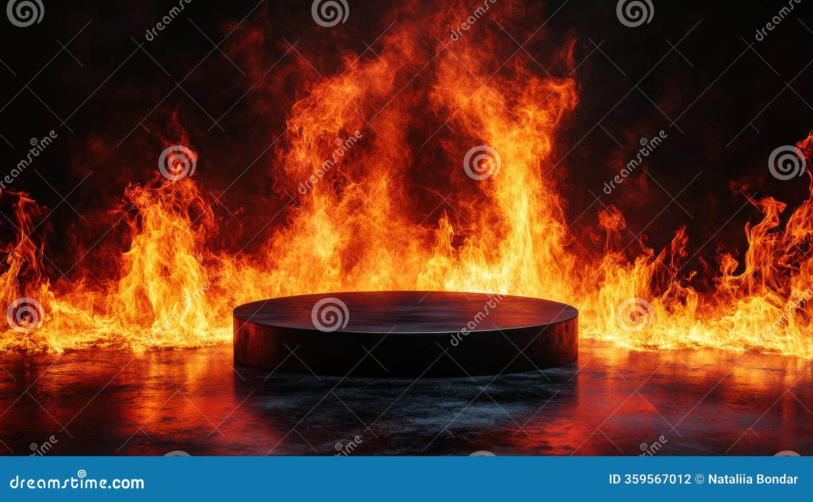 Circle Platform Podium On Elegant Black And Champagne Color Background ...