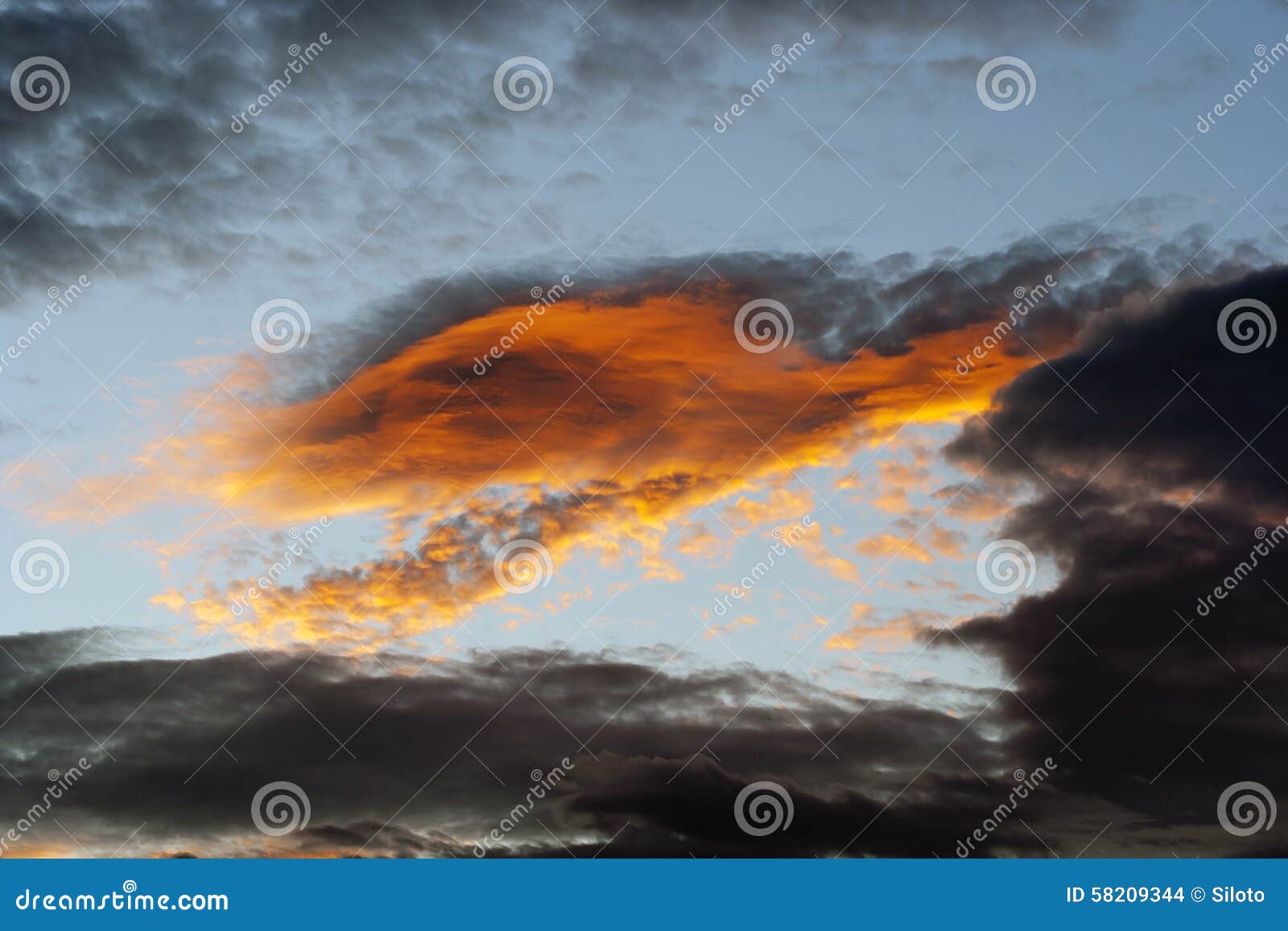 Fiery Cloud stock photo. Image of color, welkin, cloudlet - 58209344