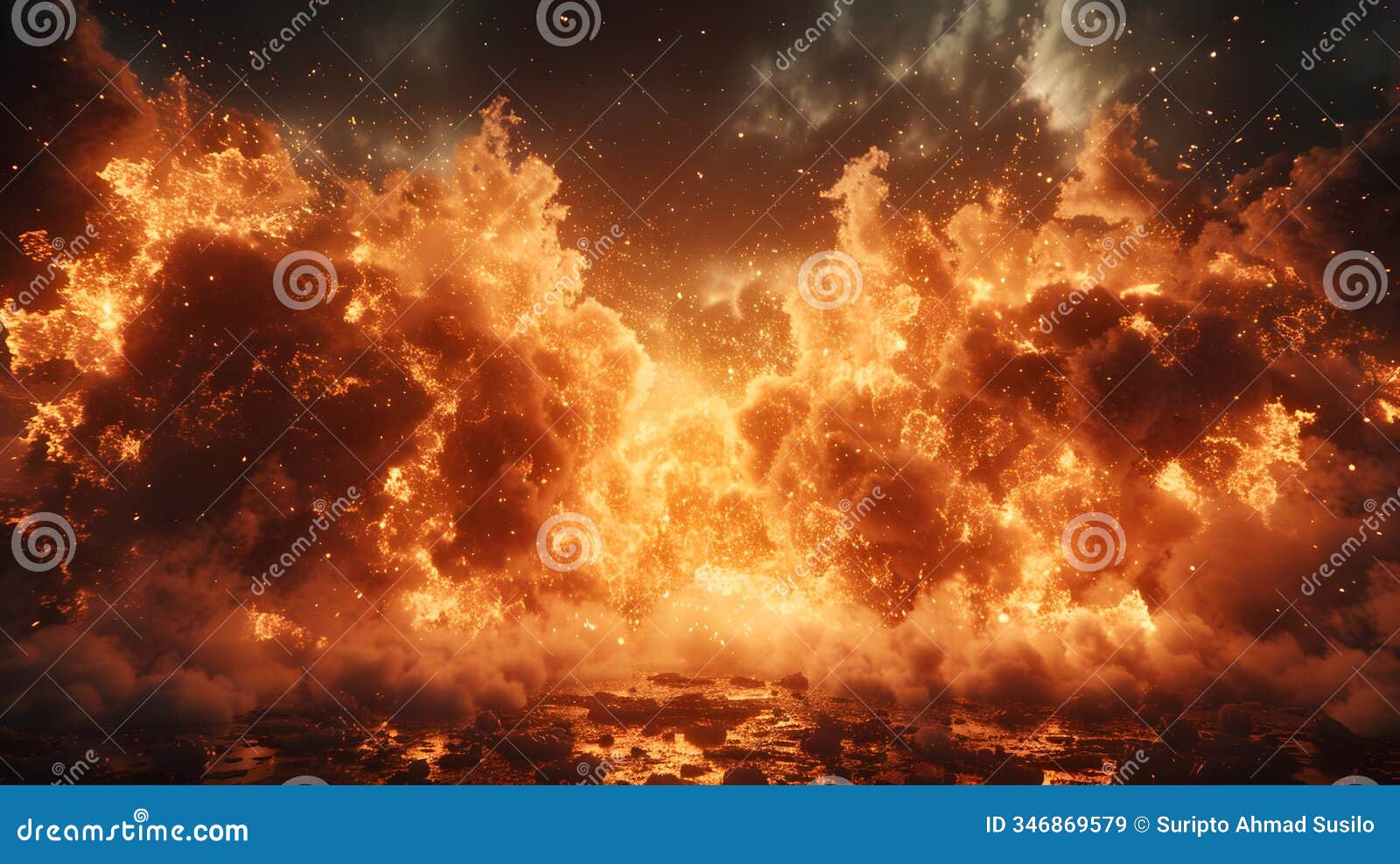 Inferno Background Fire Flame . Burning Temp Royalty-Free Illustration ...