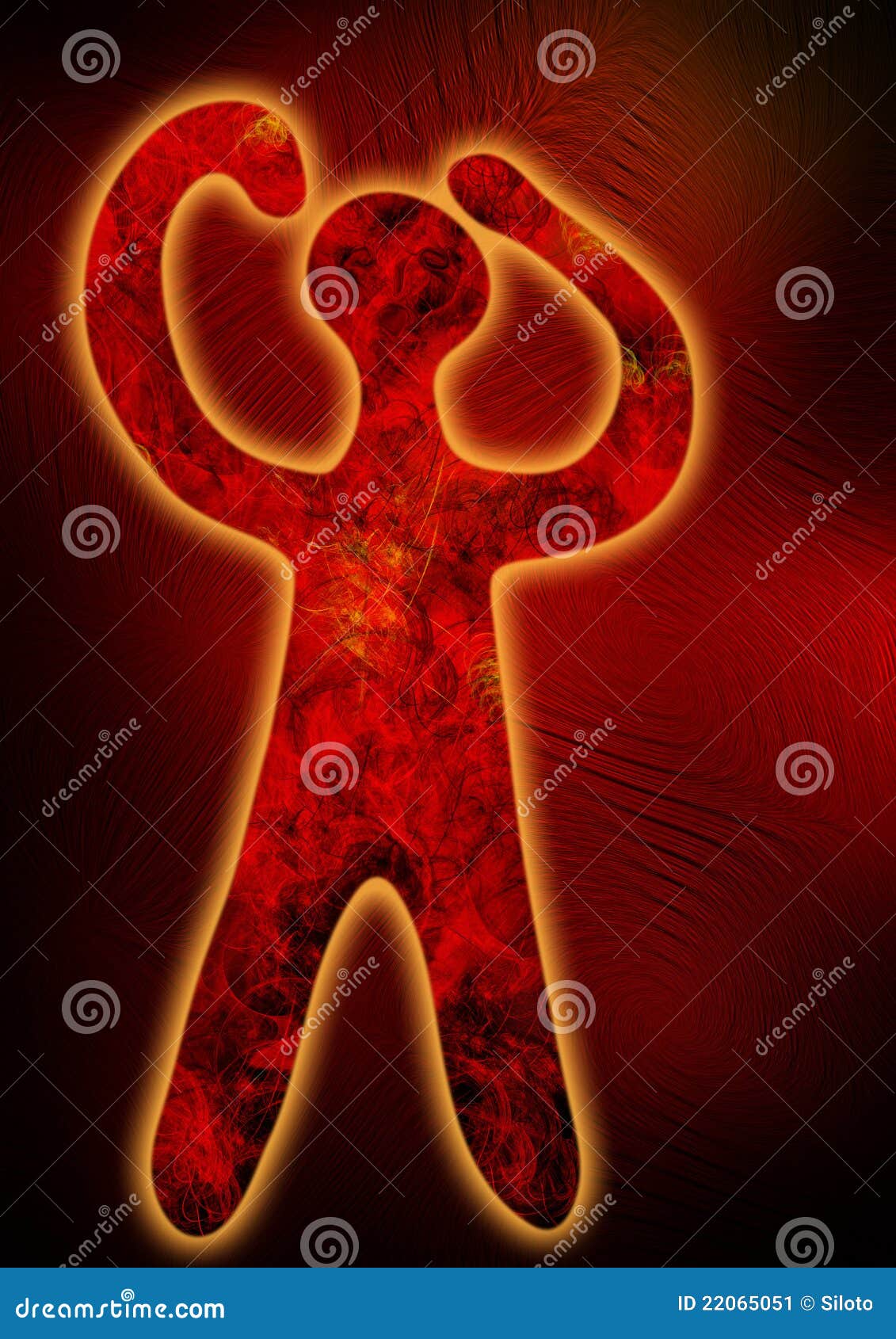 Fiery Demon stock illustration. Illustration of burning - 22065051