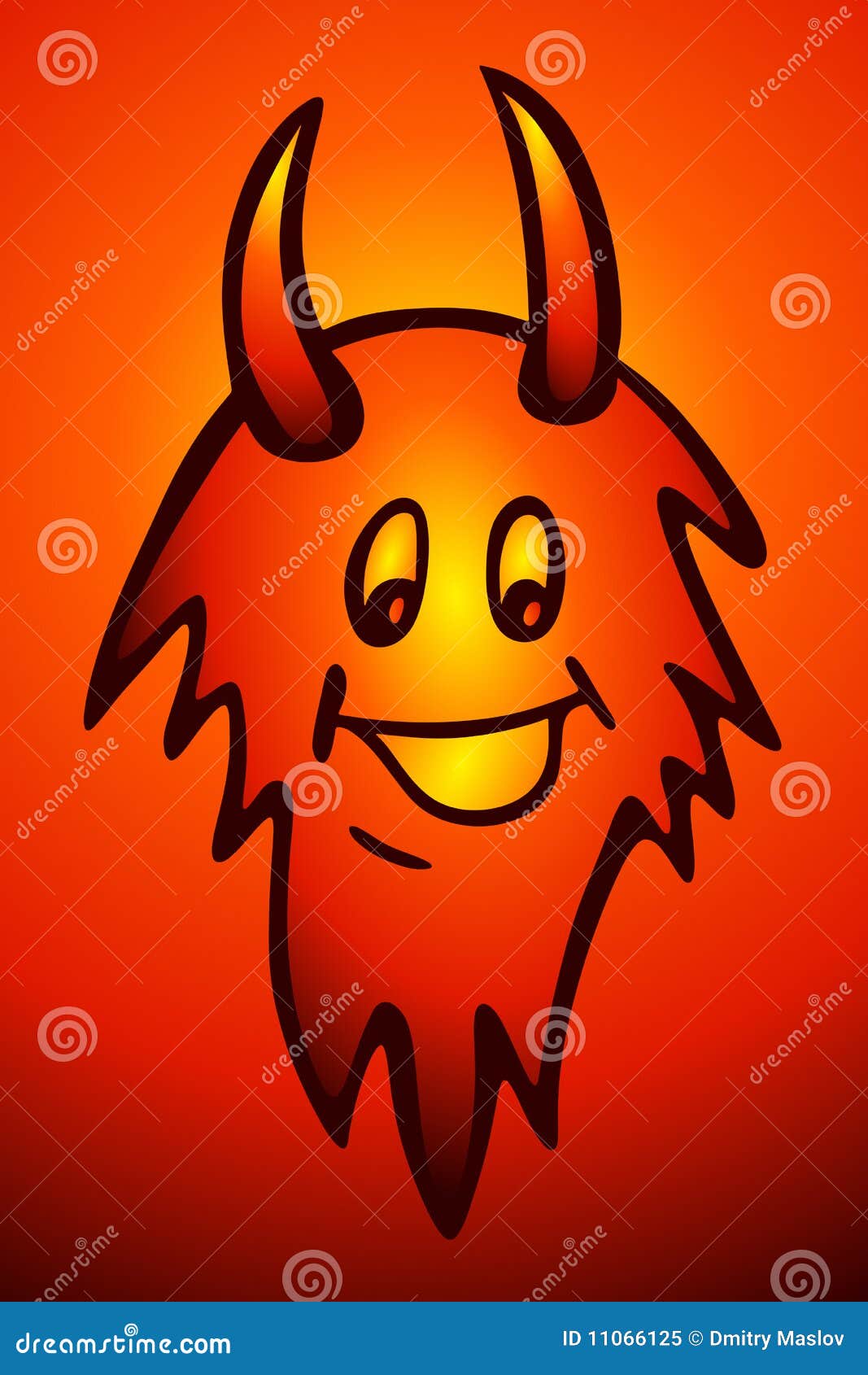 Fiery Devil stock vector. Illustration of cartoon, devil - 11066125
