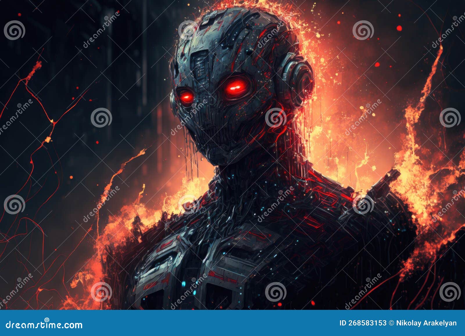 Fiery Dissolution The Glowing Motion Of A Fluorescent Tiger Stock Image ...