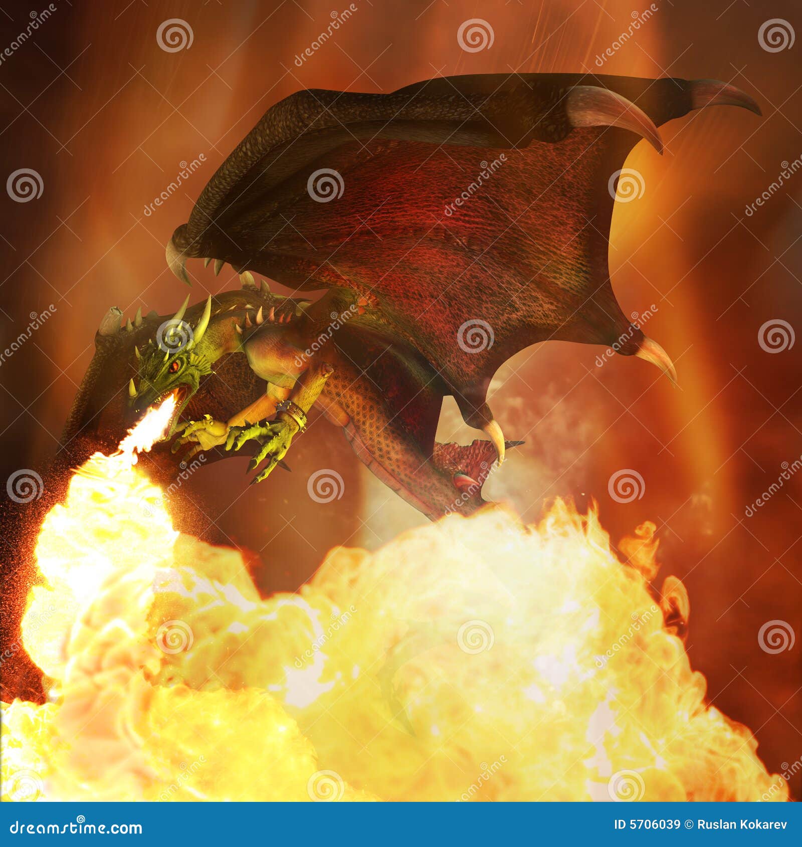 Fiery Dragon Boss: A Caricature-like 2d Game Art In Snes Jrpg Style ...