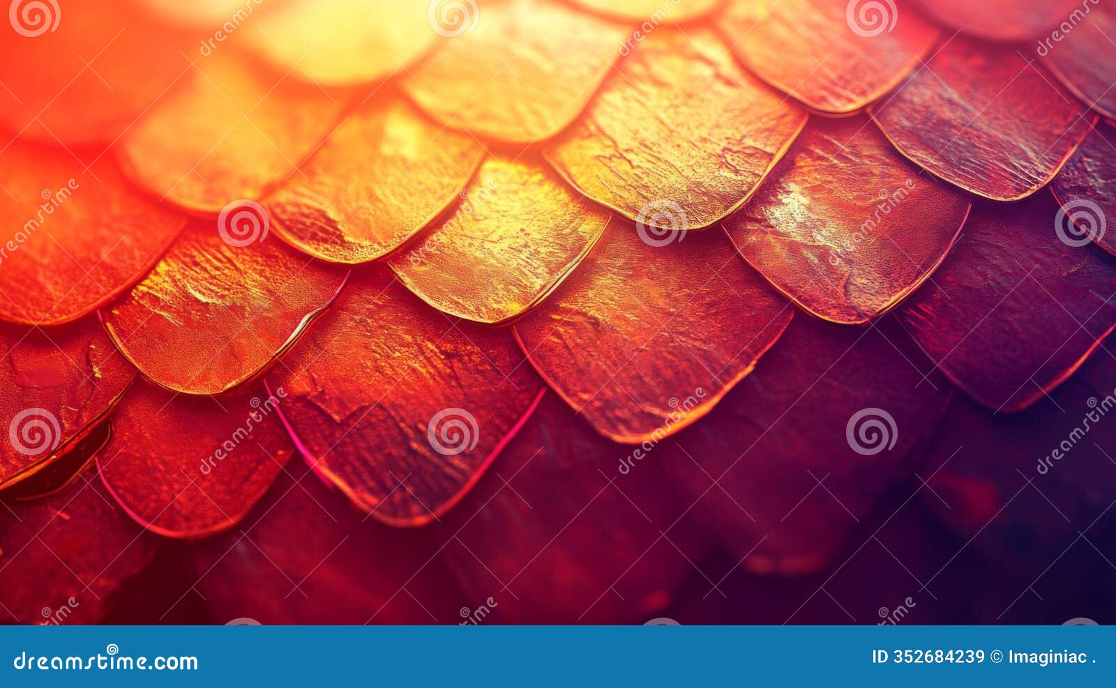 Fiery Dragon Scales Texture Close Up Stock Illustration - Illustration ...