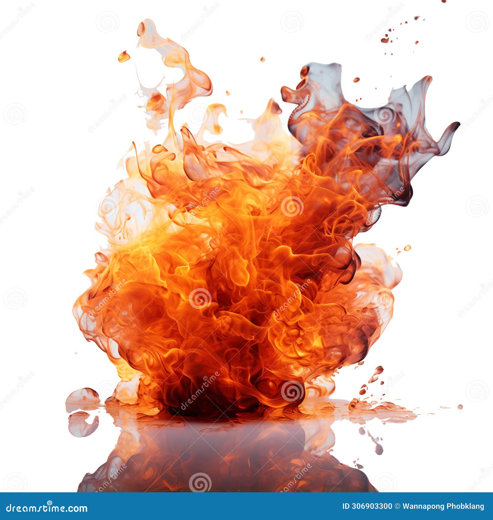 Fiery Element a Mesmerizing Blaze Illuminating the Night Wildfire ...