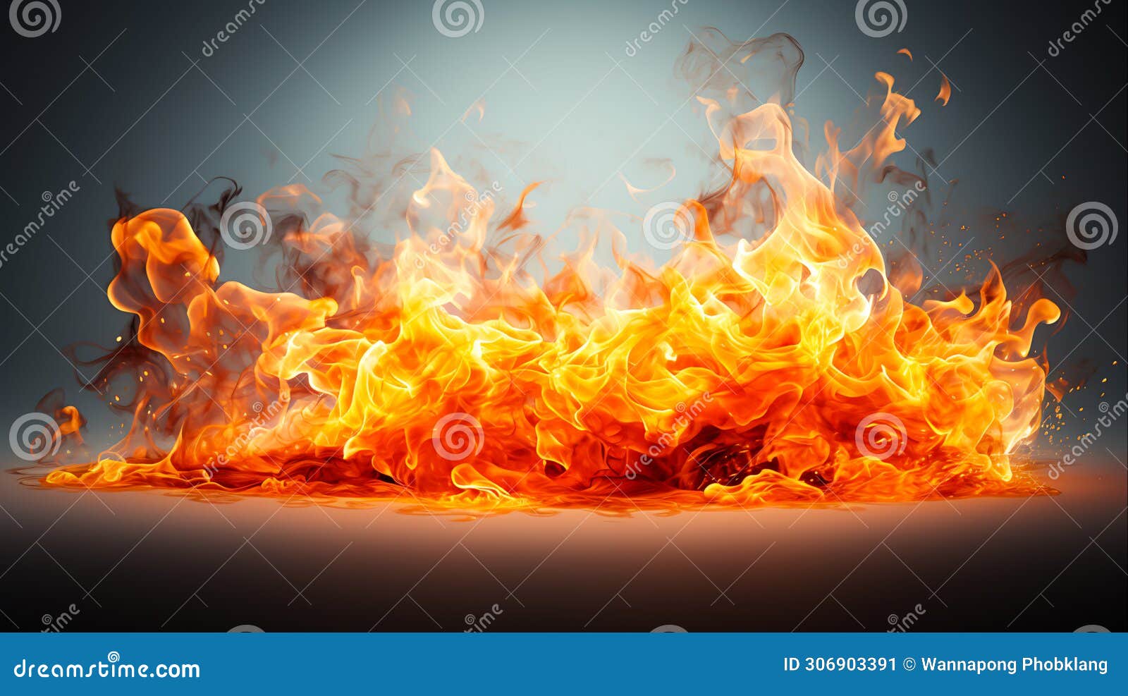 Fiery Element a Mesmerizing Blaze Illuminating the Night Wildfire ...