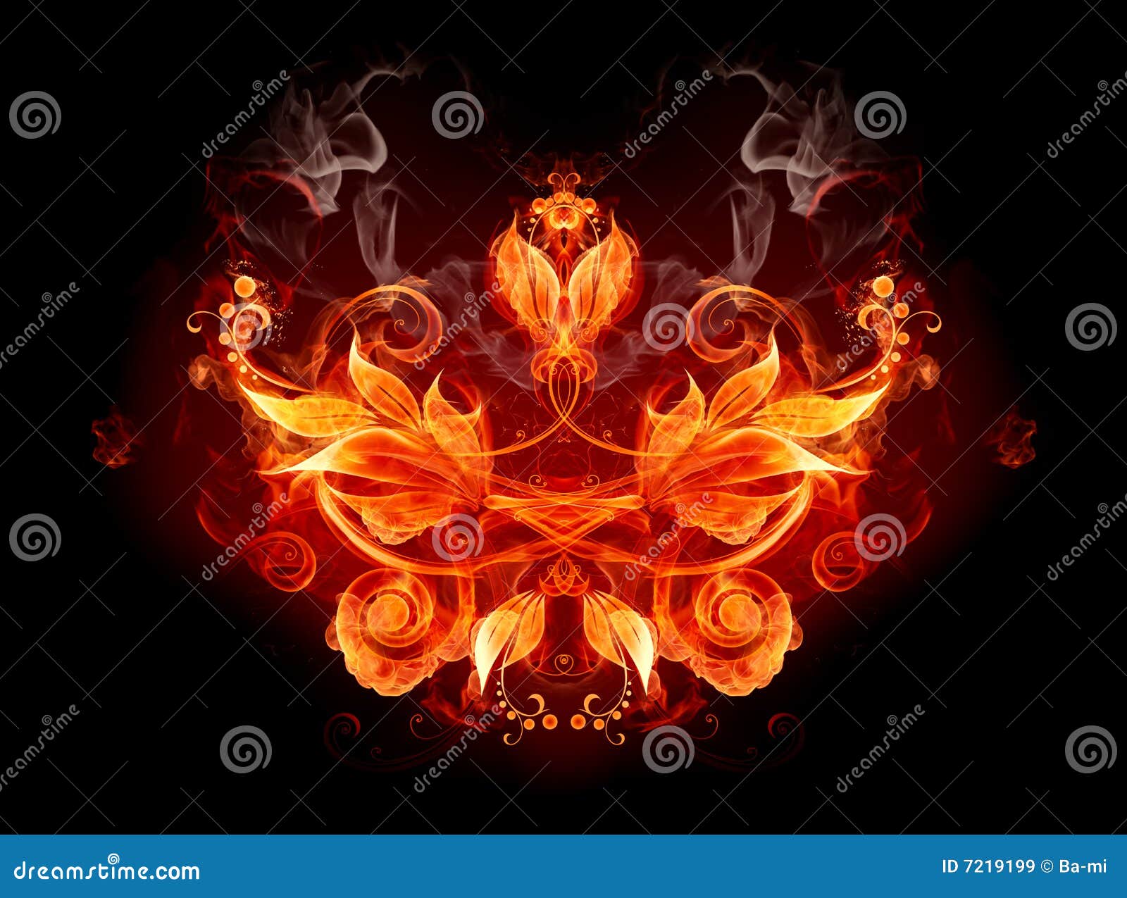 Fiery emblem stock illustration. Illustration of beautiful - 7219199