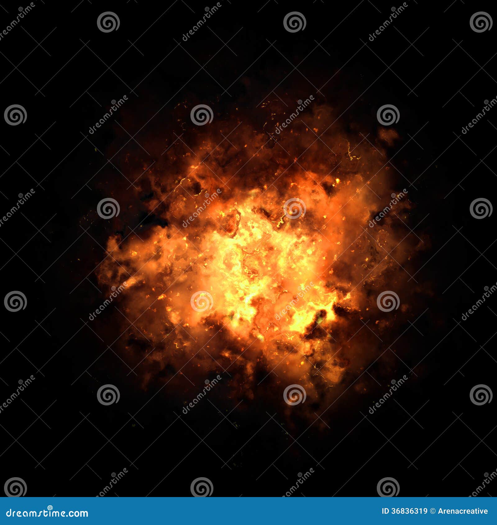 Fiery Exploding Burst stock illustration. Illustration of blowing ...
