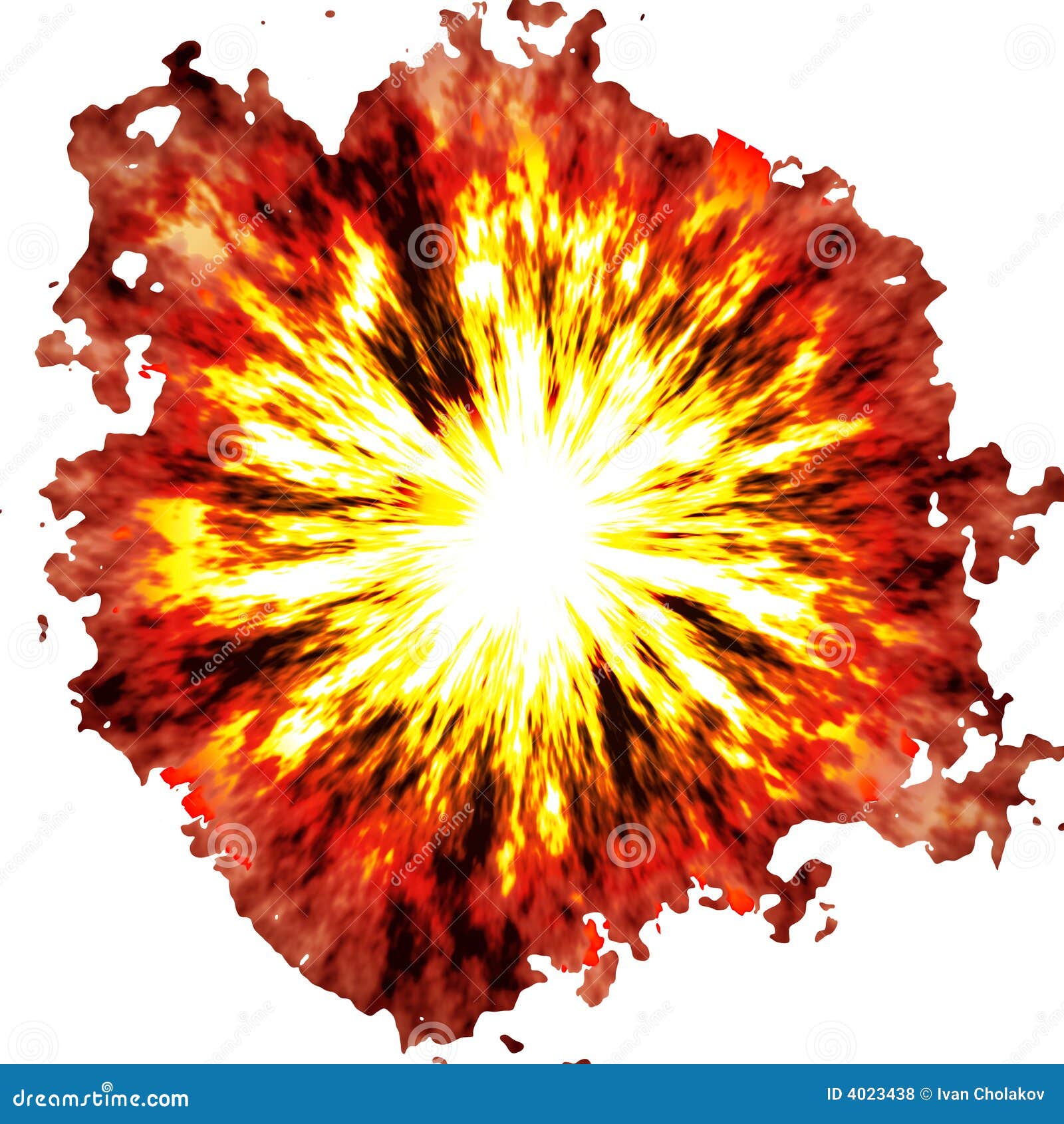 Fiery explosion stock illustration. Illustration of blowup - 4023438