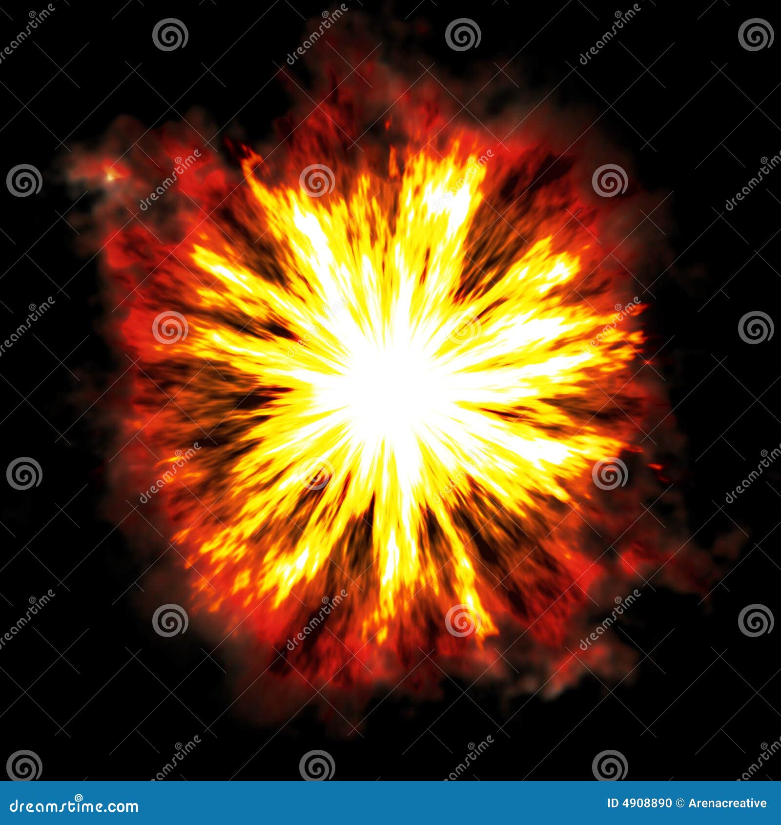 Fiery Explosion Busting Icon, Cartoon Style Vector Illustration ...