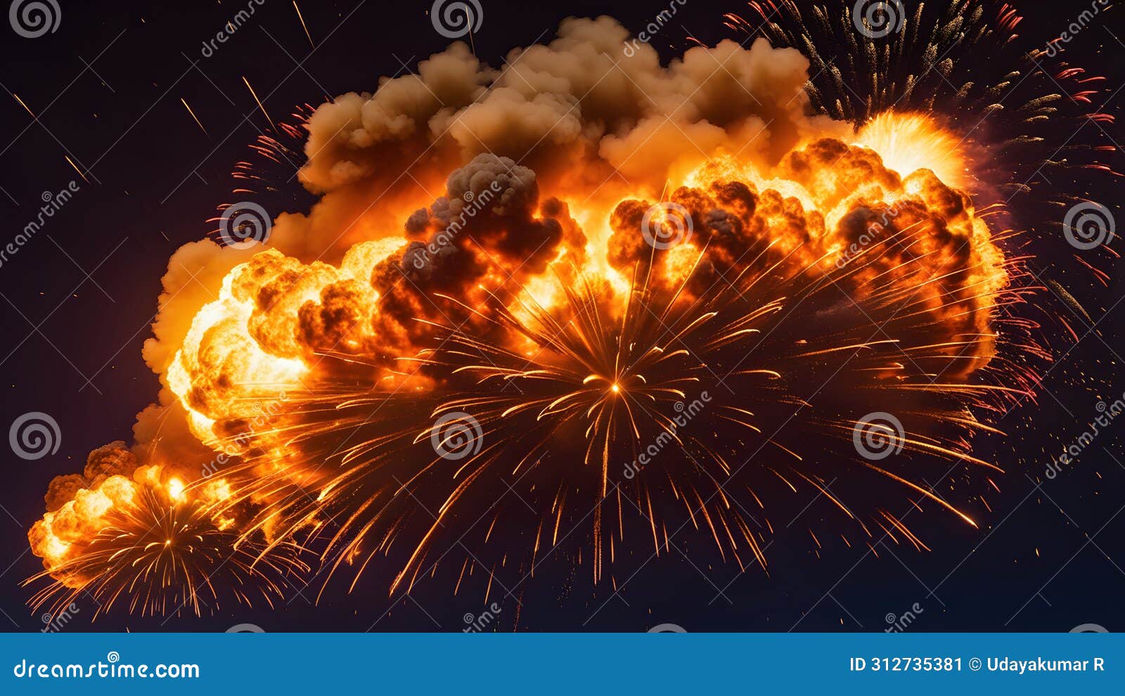 Fiery Explosion Background Wallpaper Theme. Vector Illustration. Blast ...