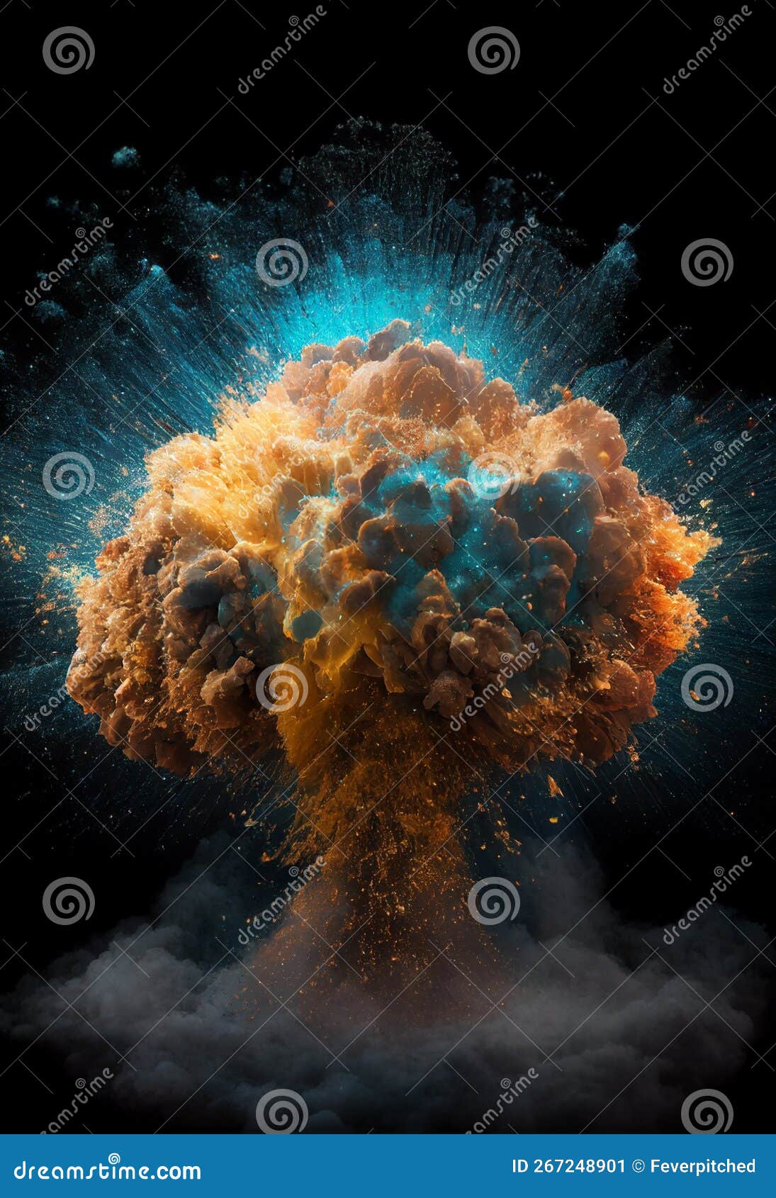 Firey Explosion Of Color Brainwaves Souls Of Humans AI Generative ...