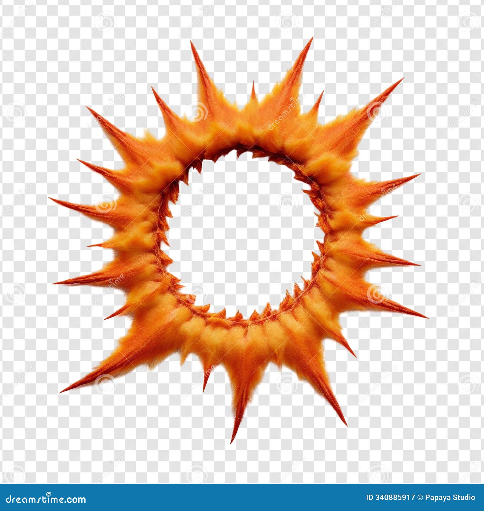 Fiery Explosion Border Effect on Transparent Background Stock ...