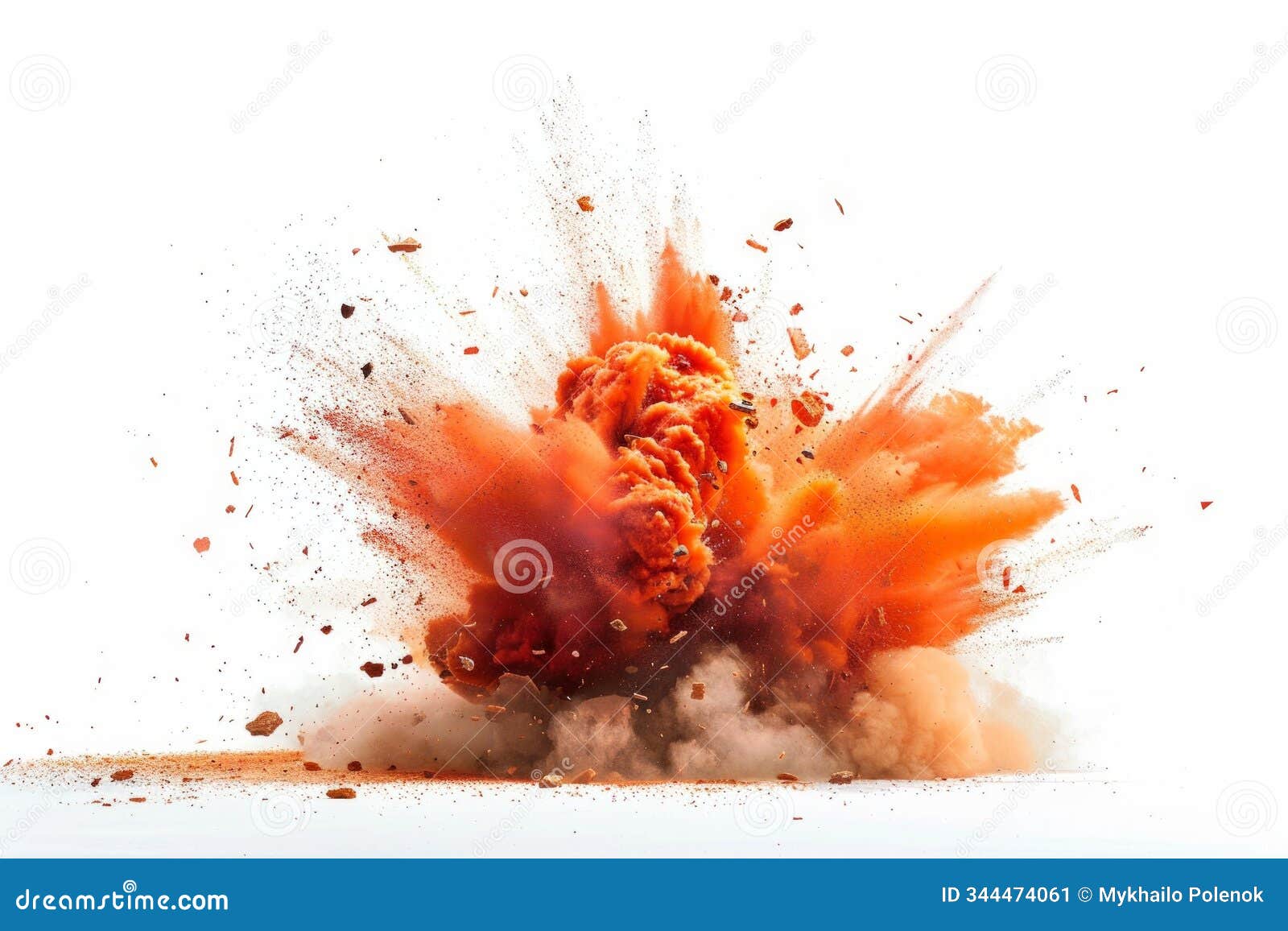 A Fiery Explosion with Intense Orange Flames and Billowing Smoke Clouds ...