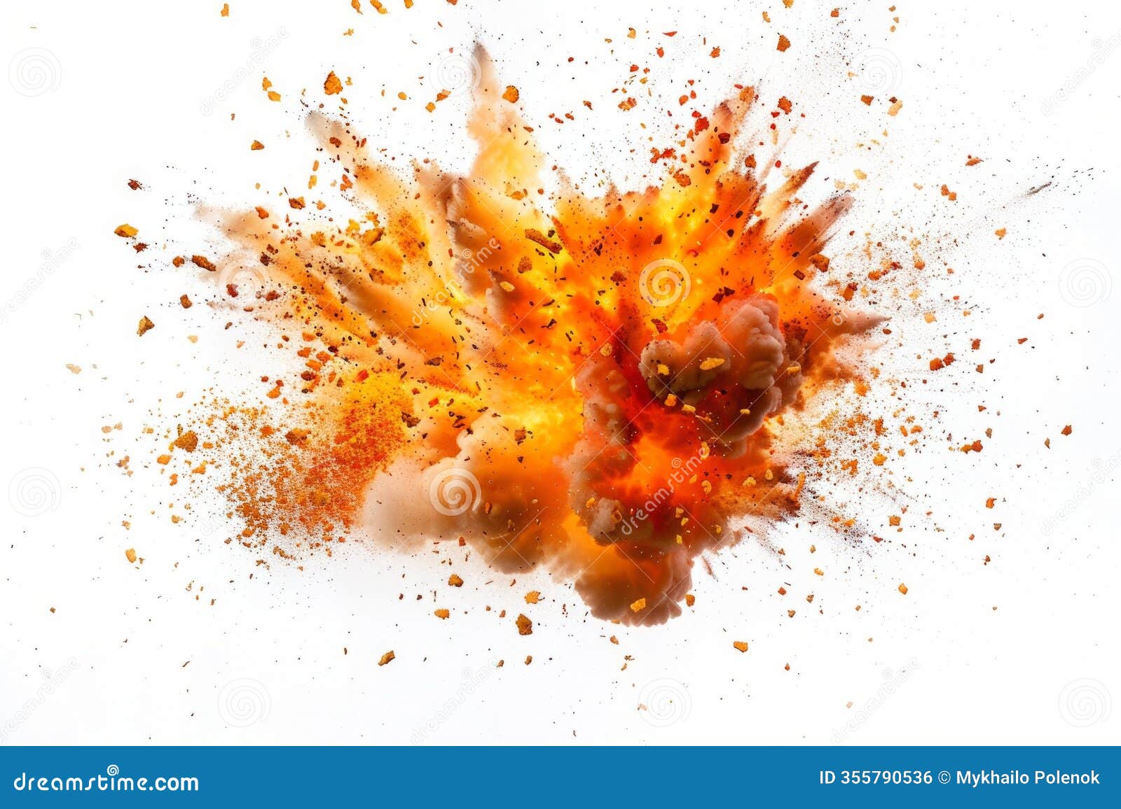 A Fiery Explosion with Intense Orange Flames and Billowing Smoke Clouds ...