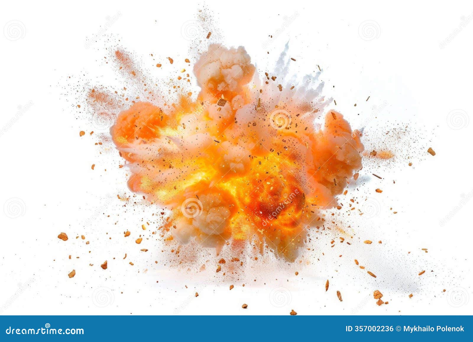 A Fiery Explosion with Intense Orange Flames and Billowing Smoke Clouds ...