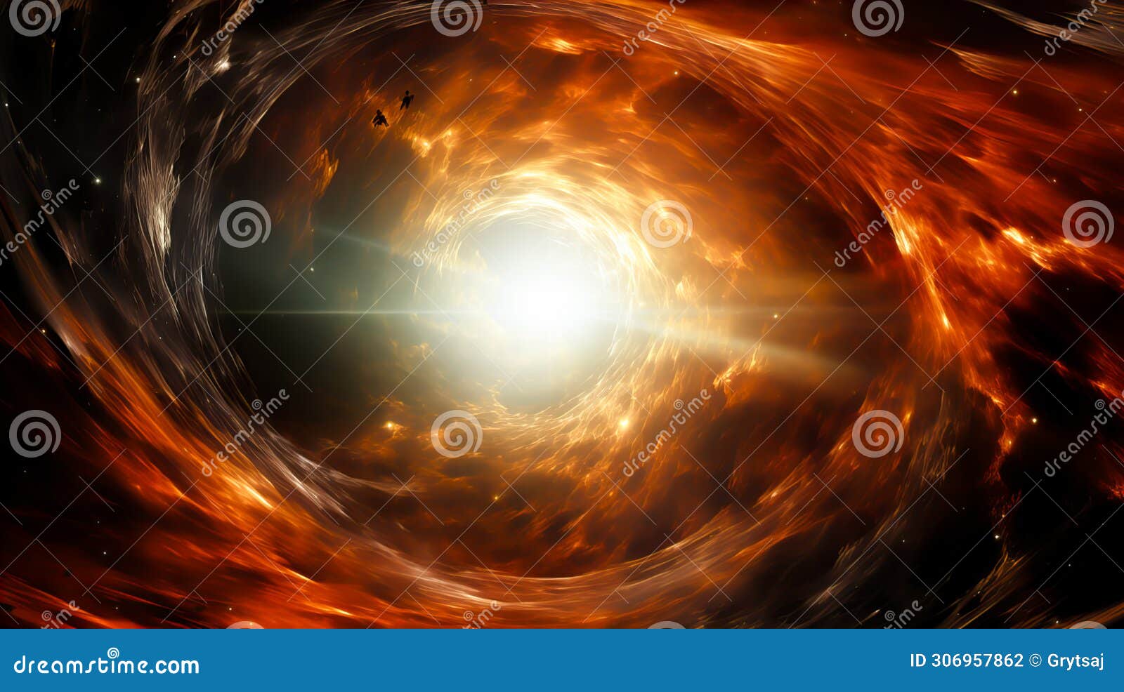 Fiery Explosion in Space, Computer Generated Abstract Background Stock ...