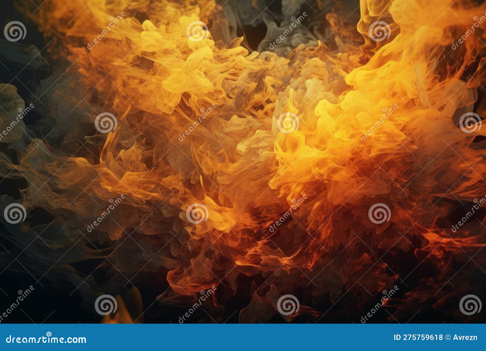 Abstract Red Flames, Heat Waves, Energy Releases, Chaos Of Red Hues ...