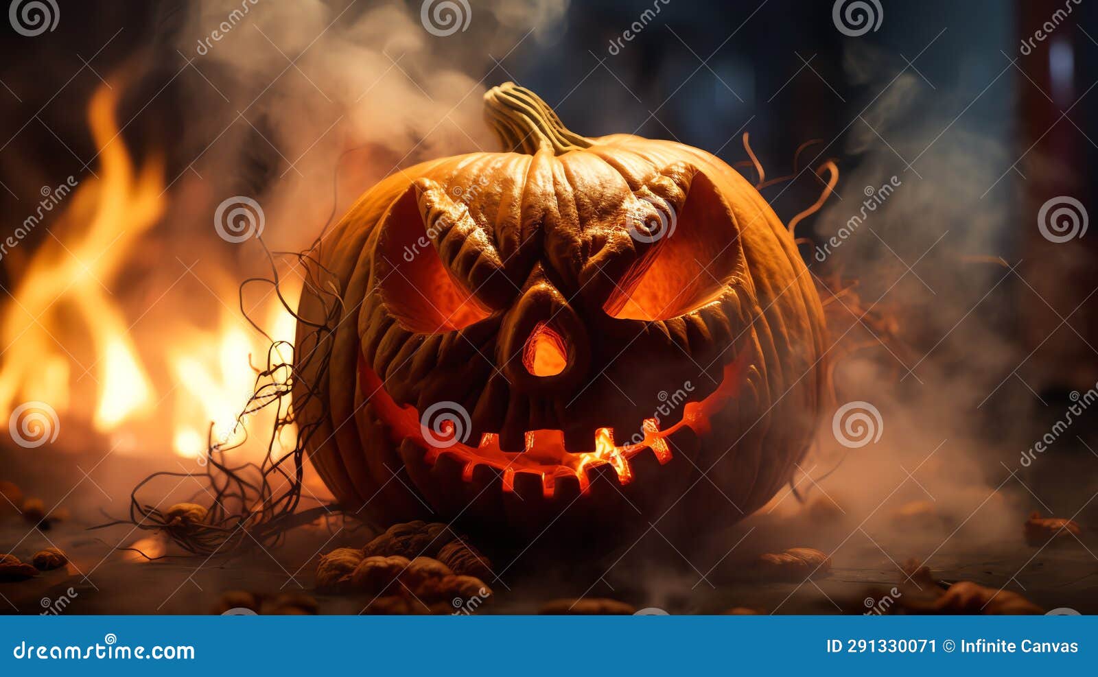 Fiery Fiend: the Devilish Jack-o-lantern’s Night of Mischief (AI ...
